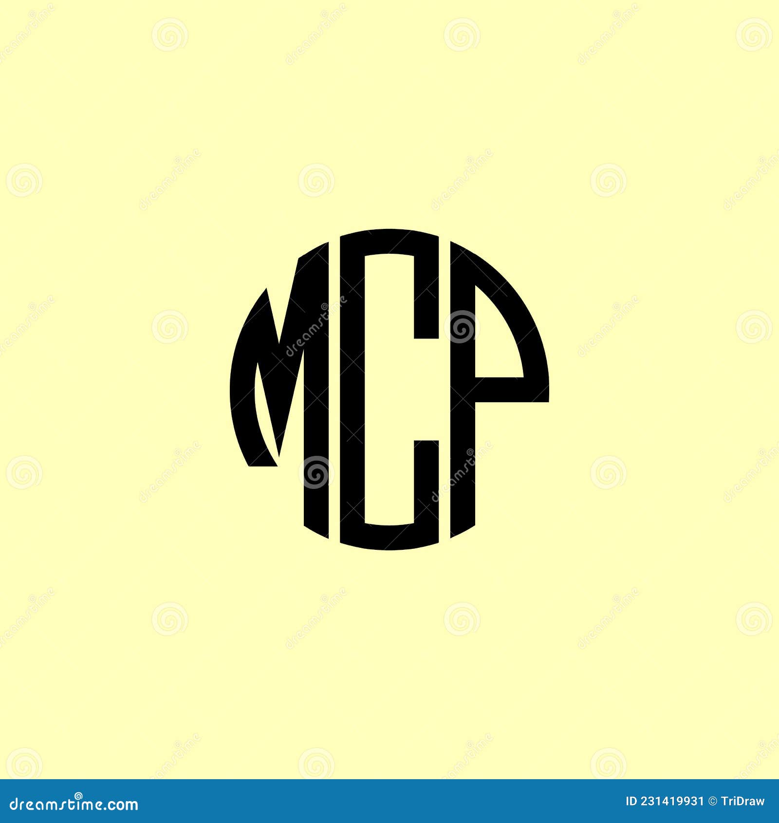 Creative Rounded Initial Letters MCP Logo Stock Vector - Illustration ...