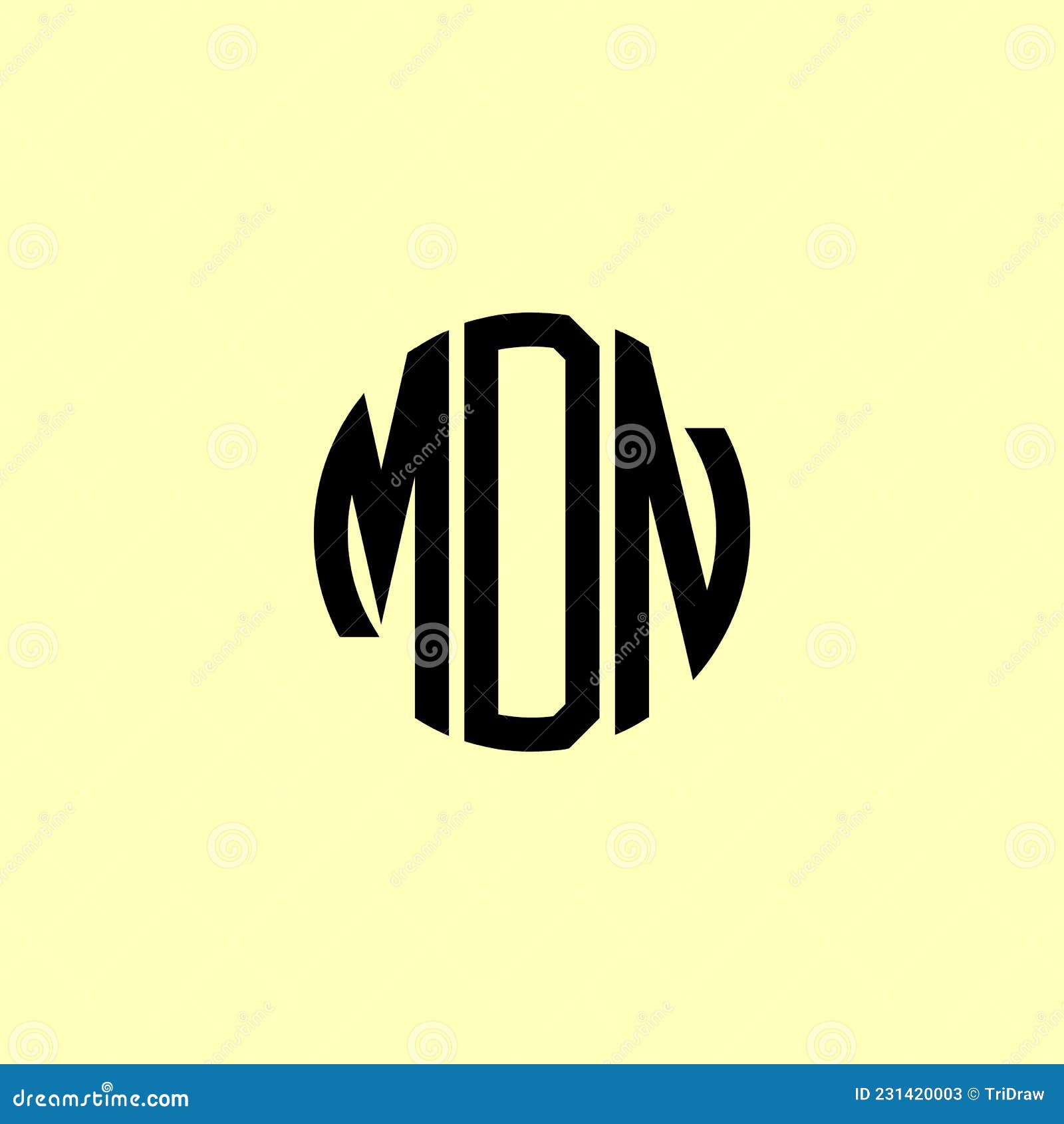 Creative Rounded Initial Letters MDN Logo Stock Vector - Illustration ...