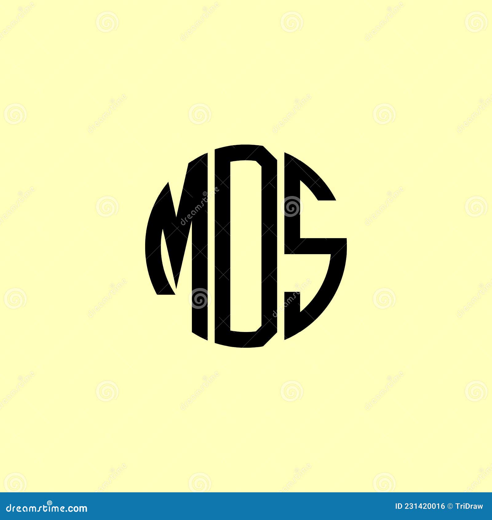 Creative Rounded Initial Letters MDS Logo Stock Vector - Illustration ...