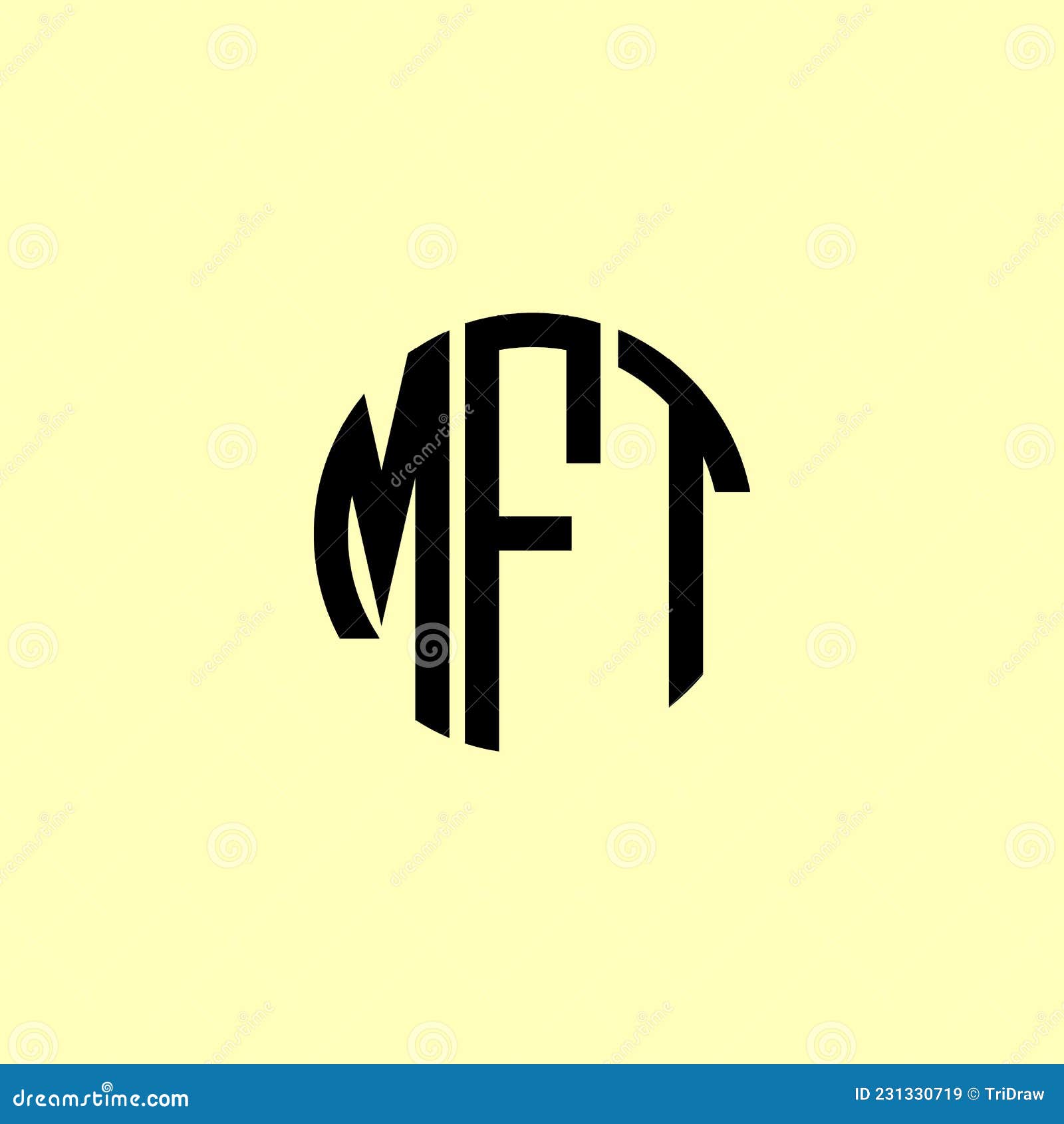 Creative Rounded Initial Letters MFT Logo Stock Vector - Illustration ...