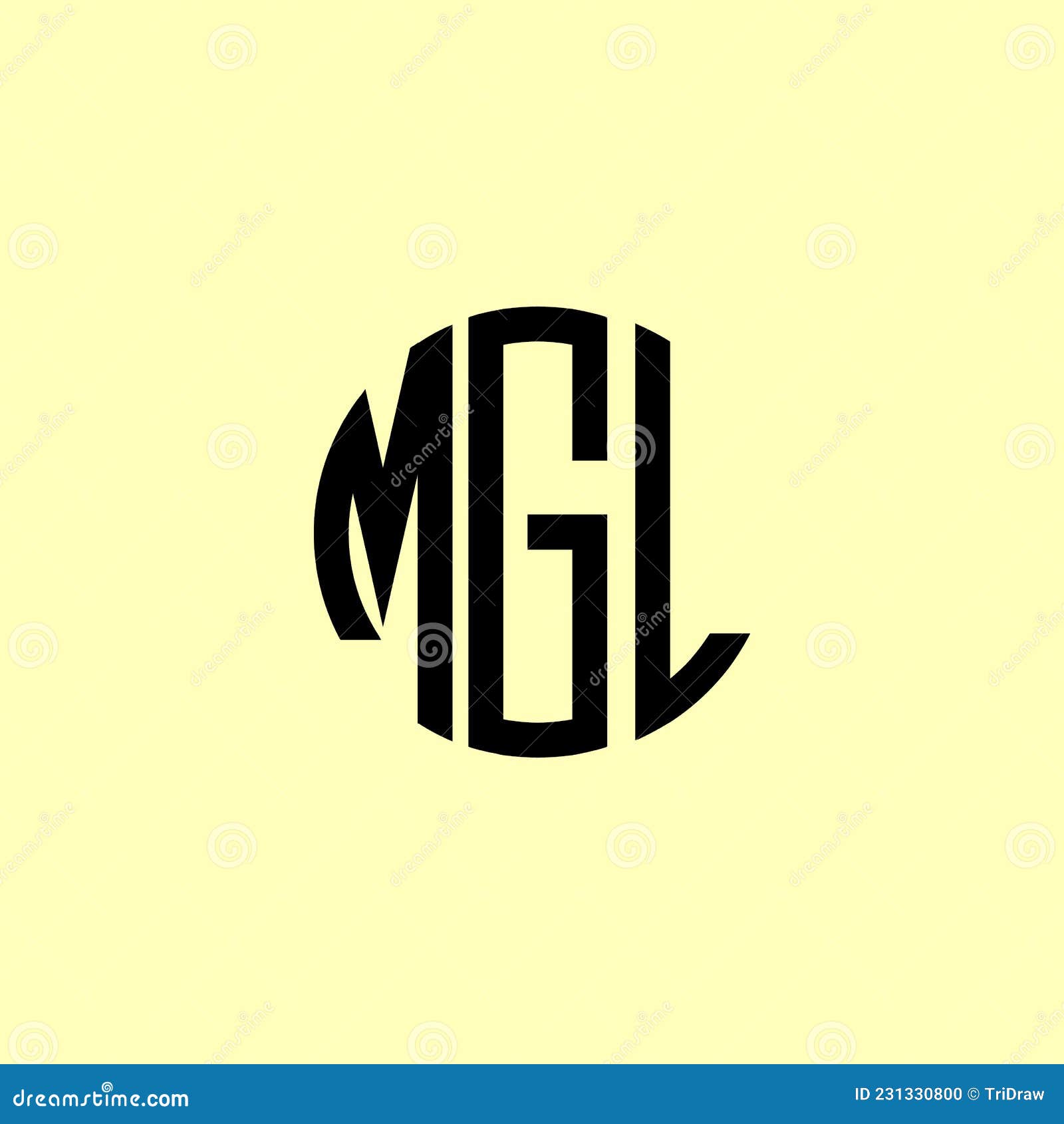 Creative Rounded Initial Letters MGL Logo Stock Vector - Illustration ...