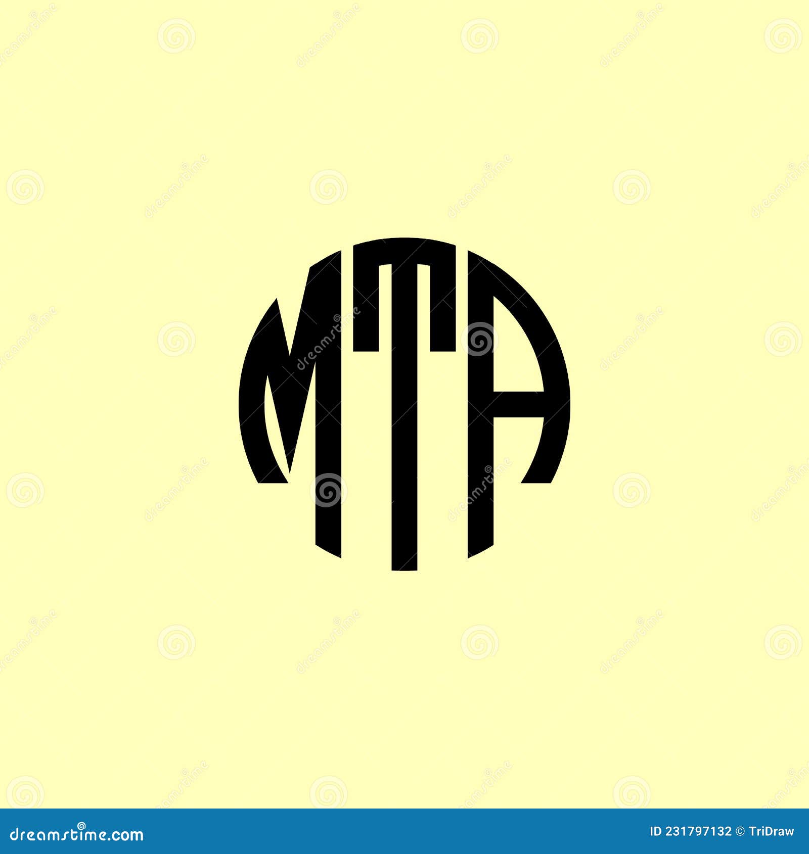 Creative Rounded Initial Letters MTA Logo Stock Vector - Illustration ... Creative Rounded Initial Letters MTA Logo Stock Vector - Illustration ...