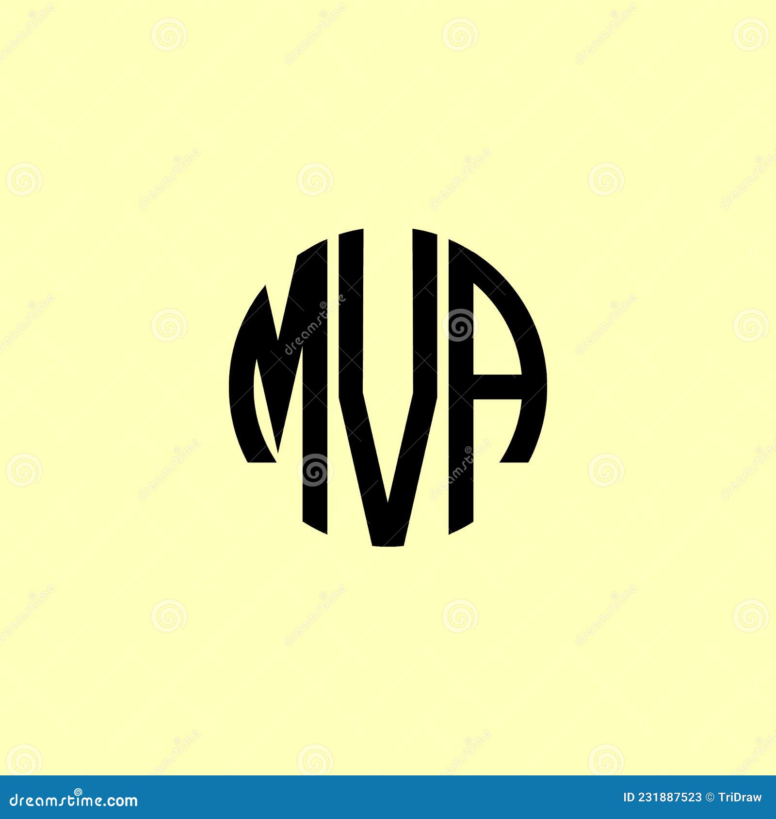 Creative Rounded Initial Letters MVA Logo Stock Vector - Illustration ...