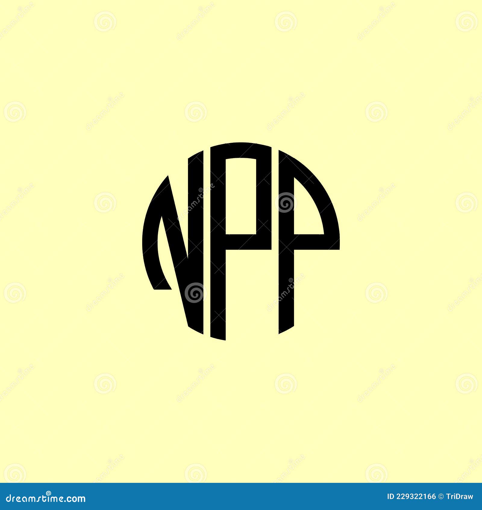 Creative Rounded Initial Letters NPP Logo Stock Vector - Illustration ...