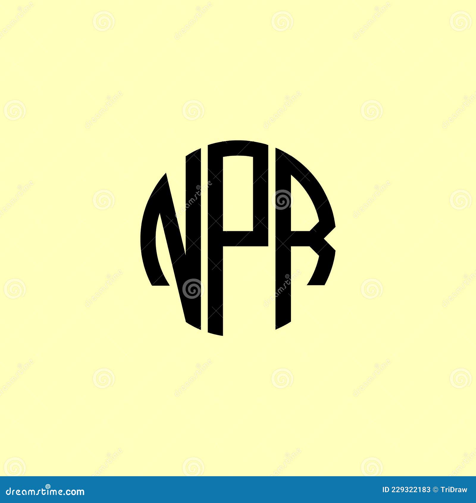 Creative Rounded Initial Letters NPR Logo Cartoon Vector ...