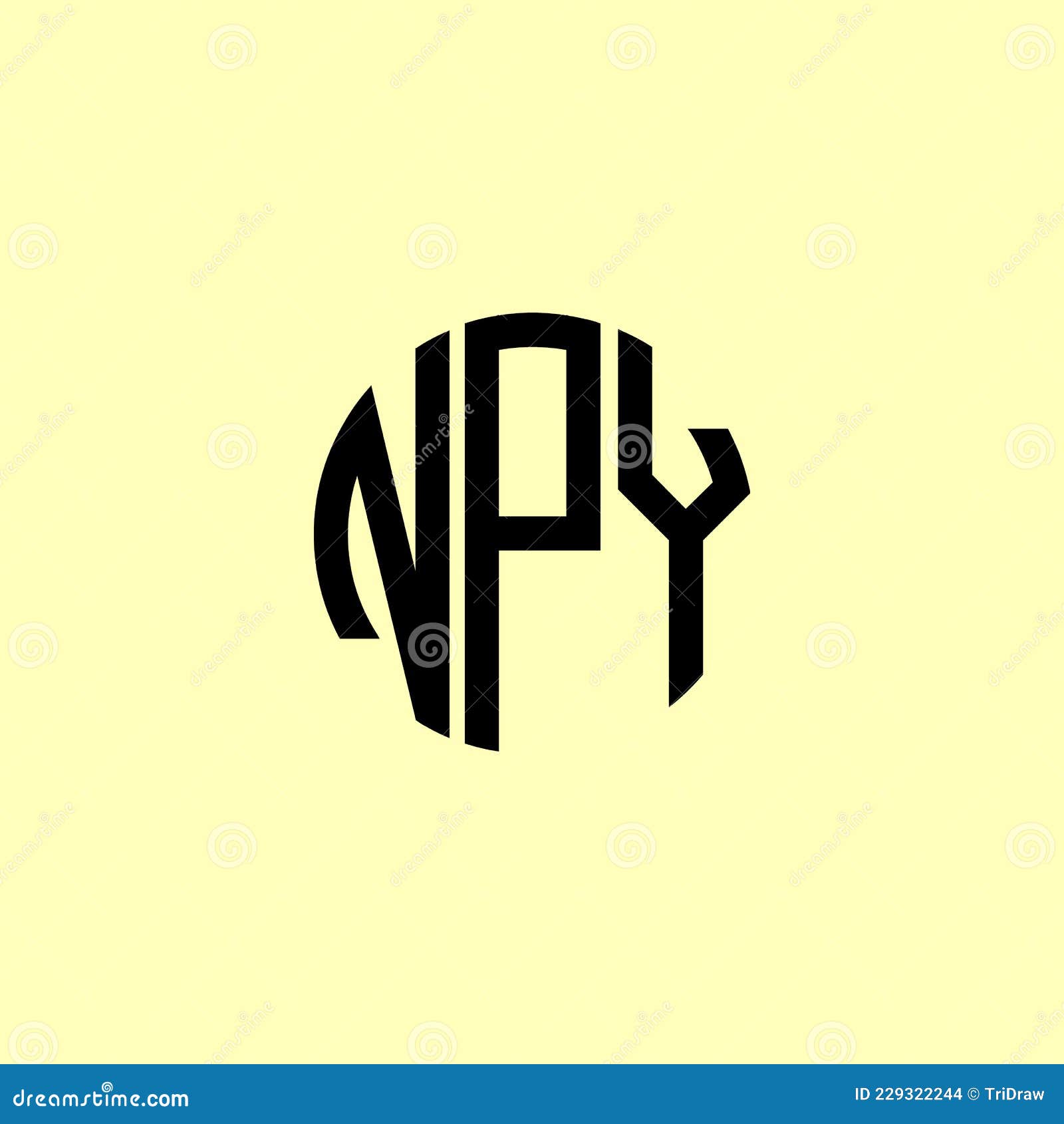 Creative Rounded Initial Letters NPY Logo Stock Vector - Illustration ...