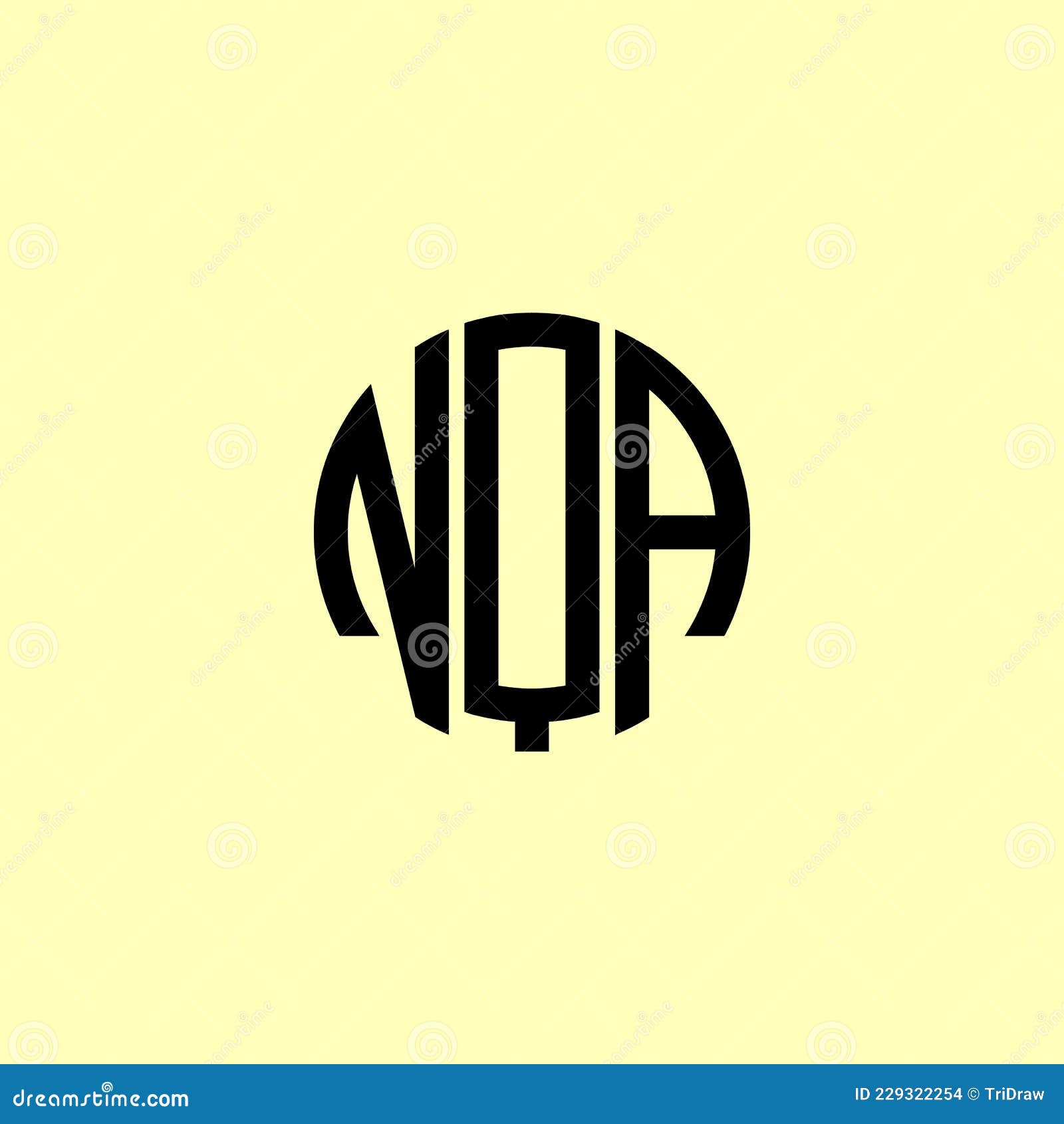 Creative Rounded Initial Letters NQA Logo Stock Vector - Illustration ...