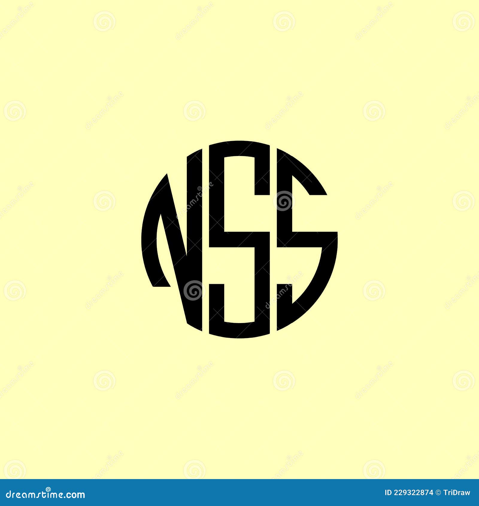 Creative Rounded Initial Letters NSS Logo Stock Vector - Illustration ...