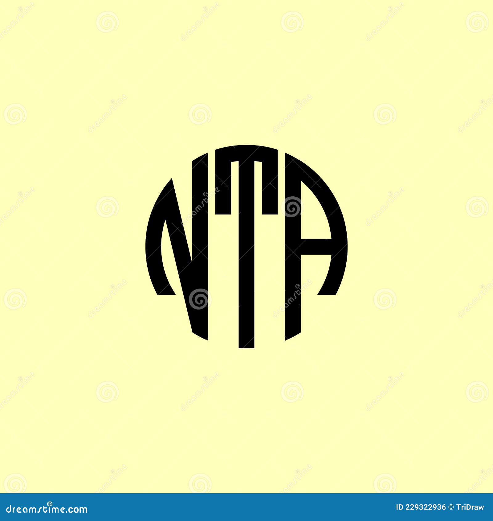 Creative Rounded Initial Letters NTA Logo Stock Vector - Illustration ...