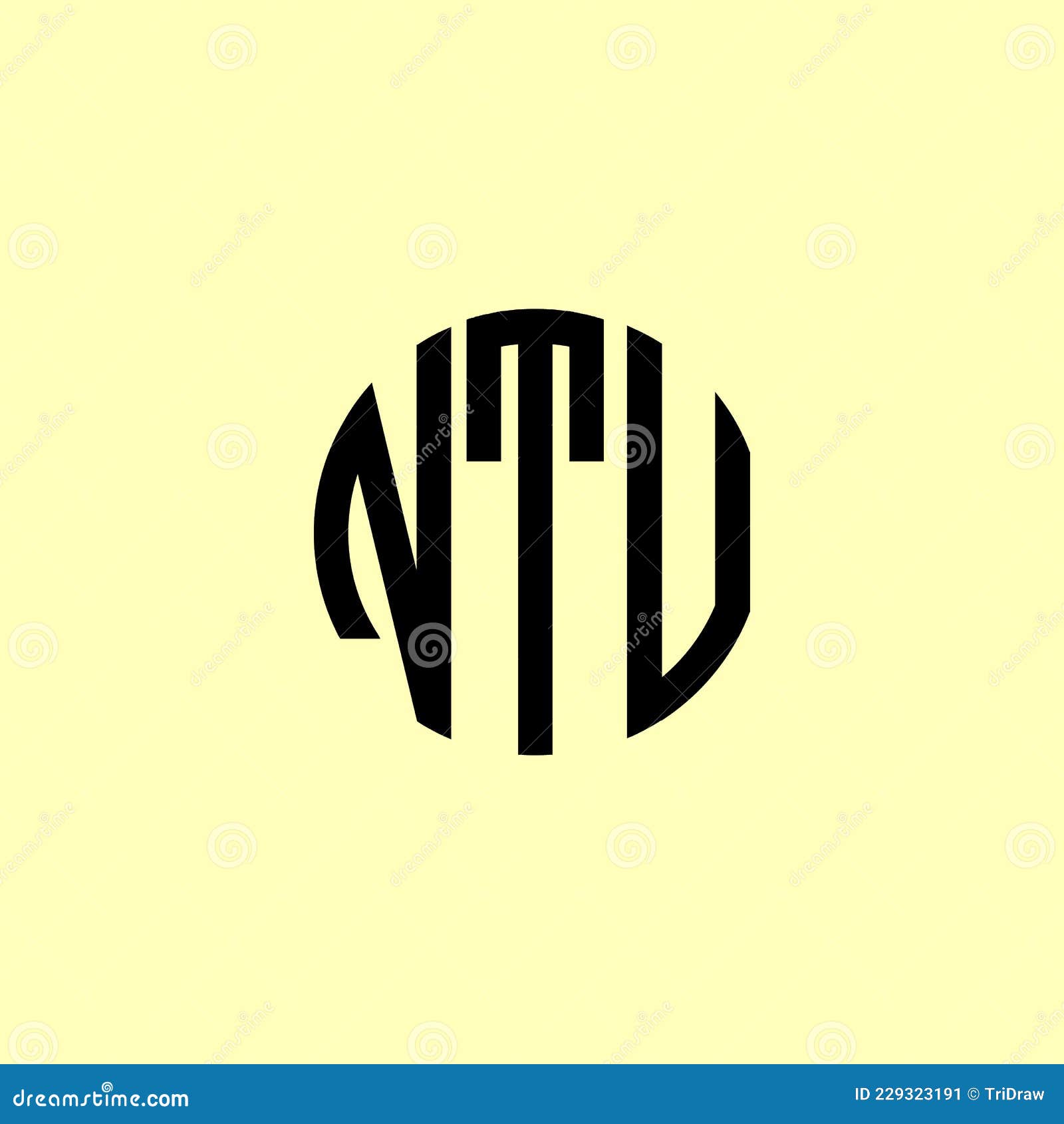 Creative Rounded Initial Letters NTU Logo Stock Vector - Illustration of black, innovation ...