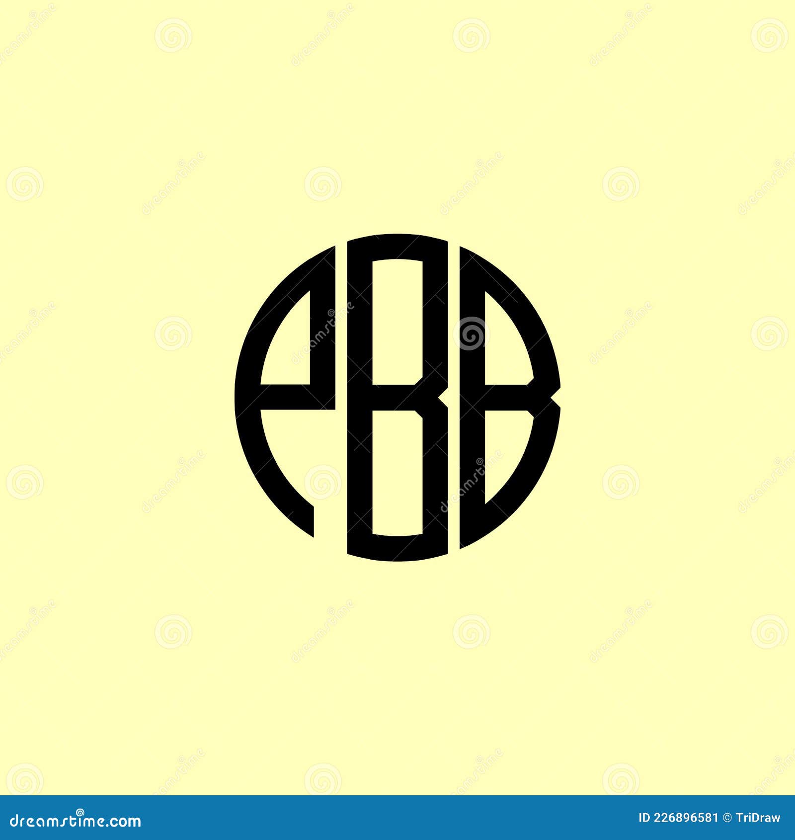 Creative Rounded Initial Letters PBB Logo Stock Vector - Illustration ...