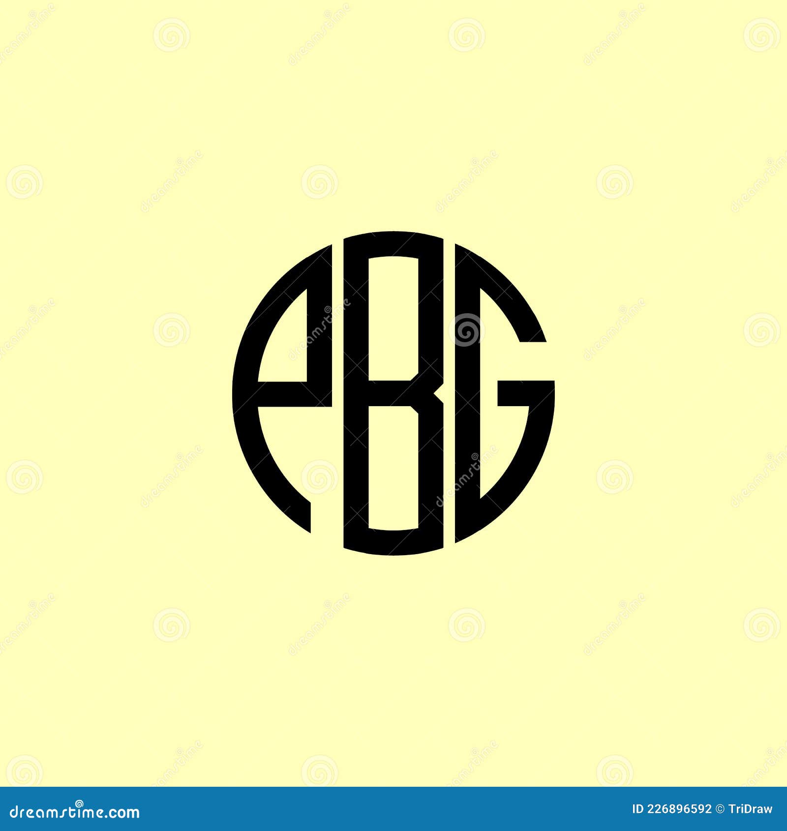 Creative Rounded Initial Letters PBG Logo Stock Vector - Illustration ...