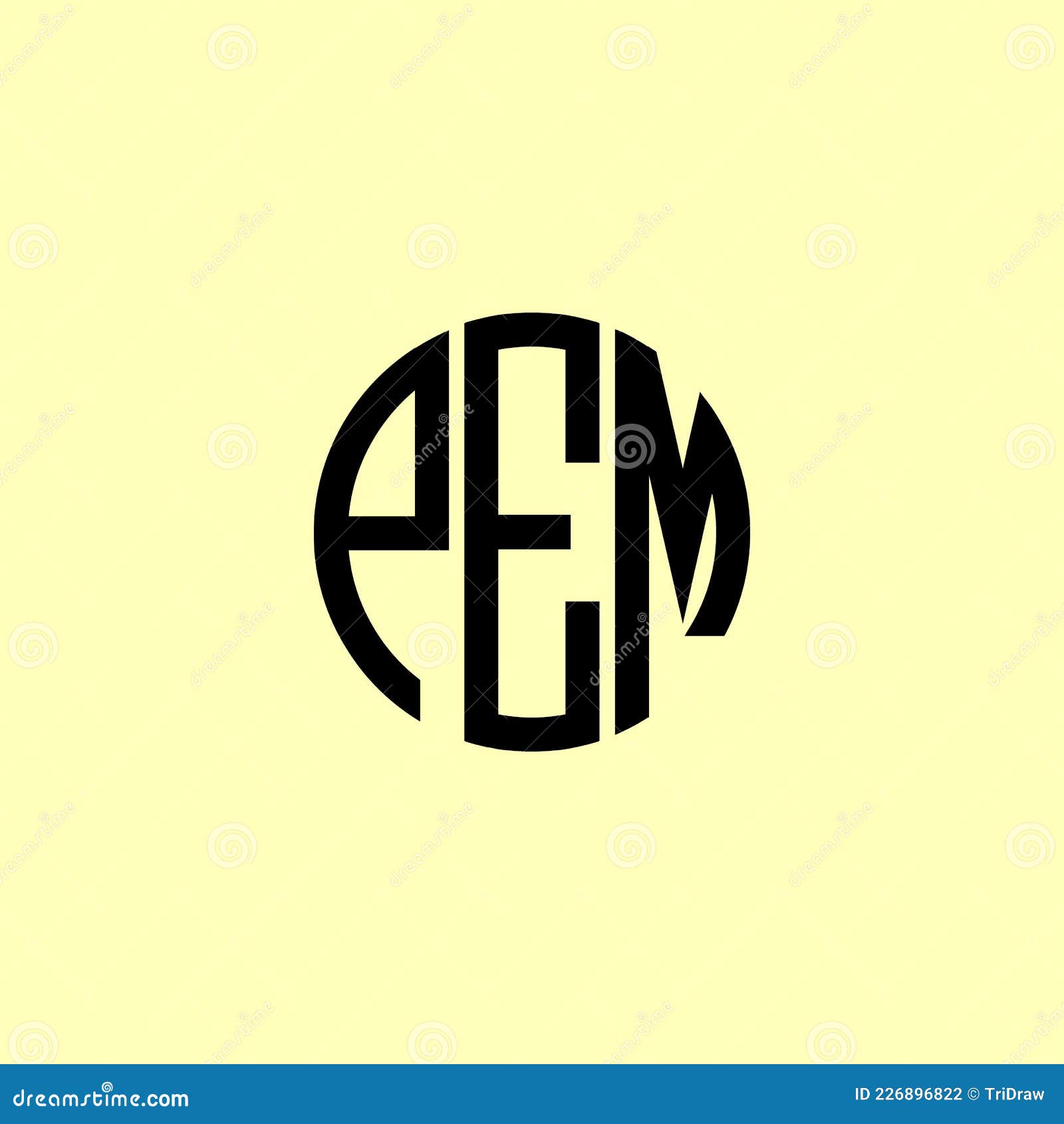 Creative Rounded Initial Letters RHD Logo Cartoon Vector ...
