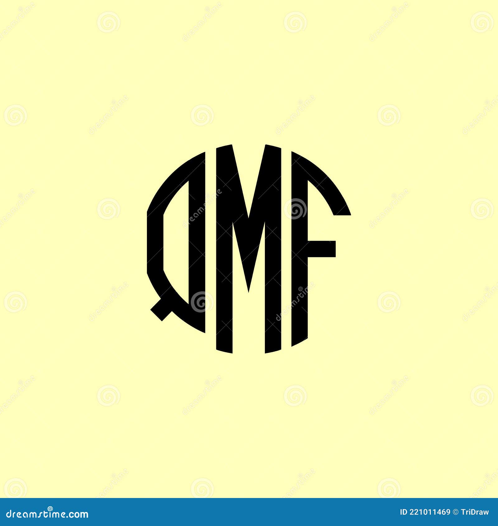 Creative Rounded Initial Letters QMF Logo Stock Illustration ...
