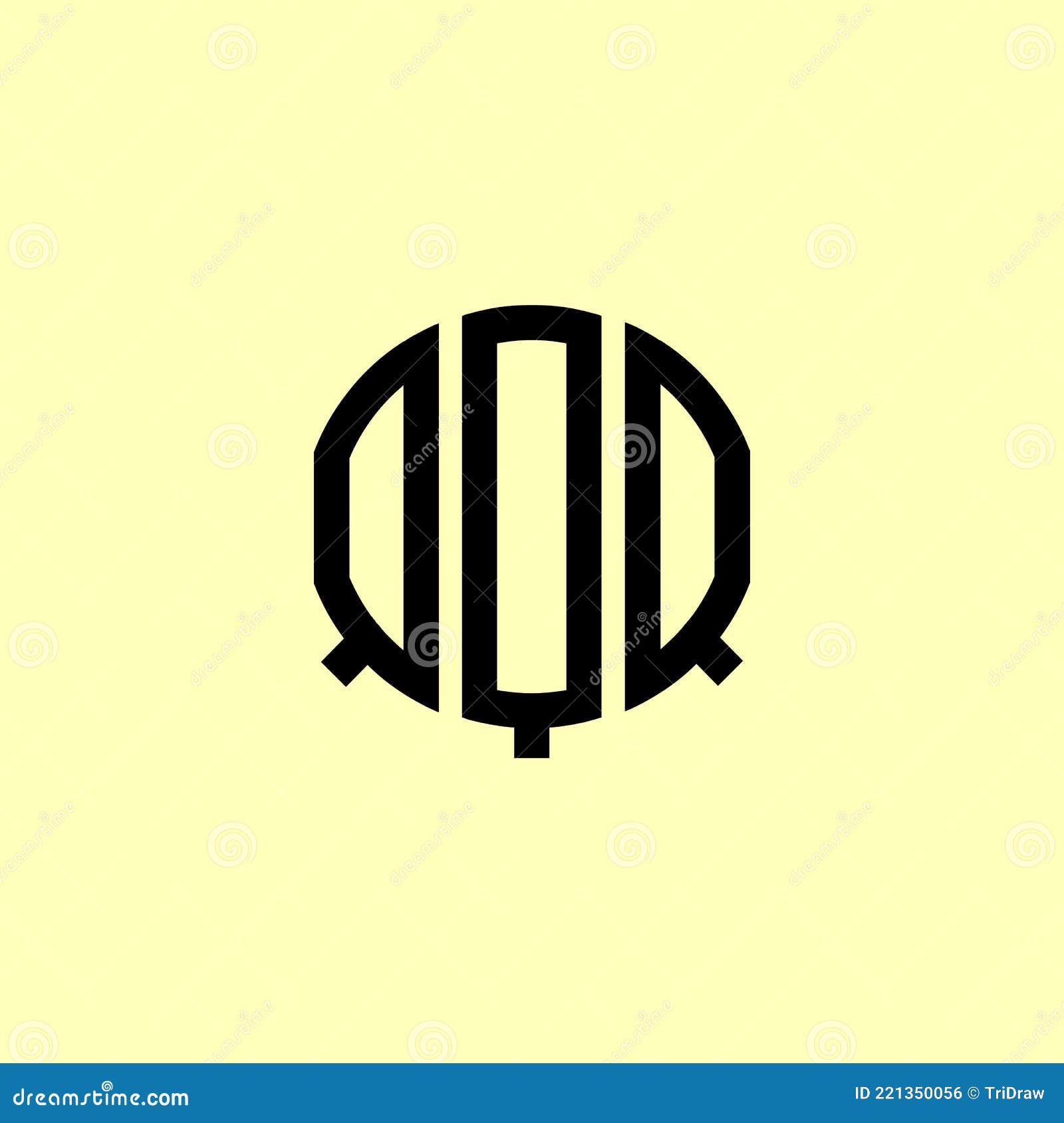 Creative Rounded Initial Letters QQQ Logo Stock Illustration ...