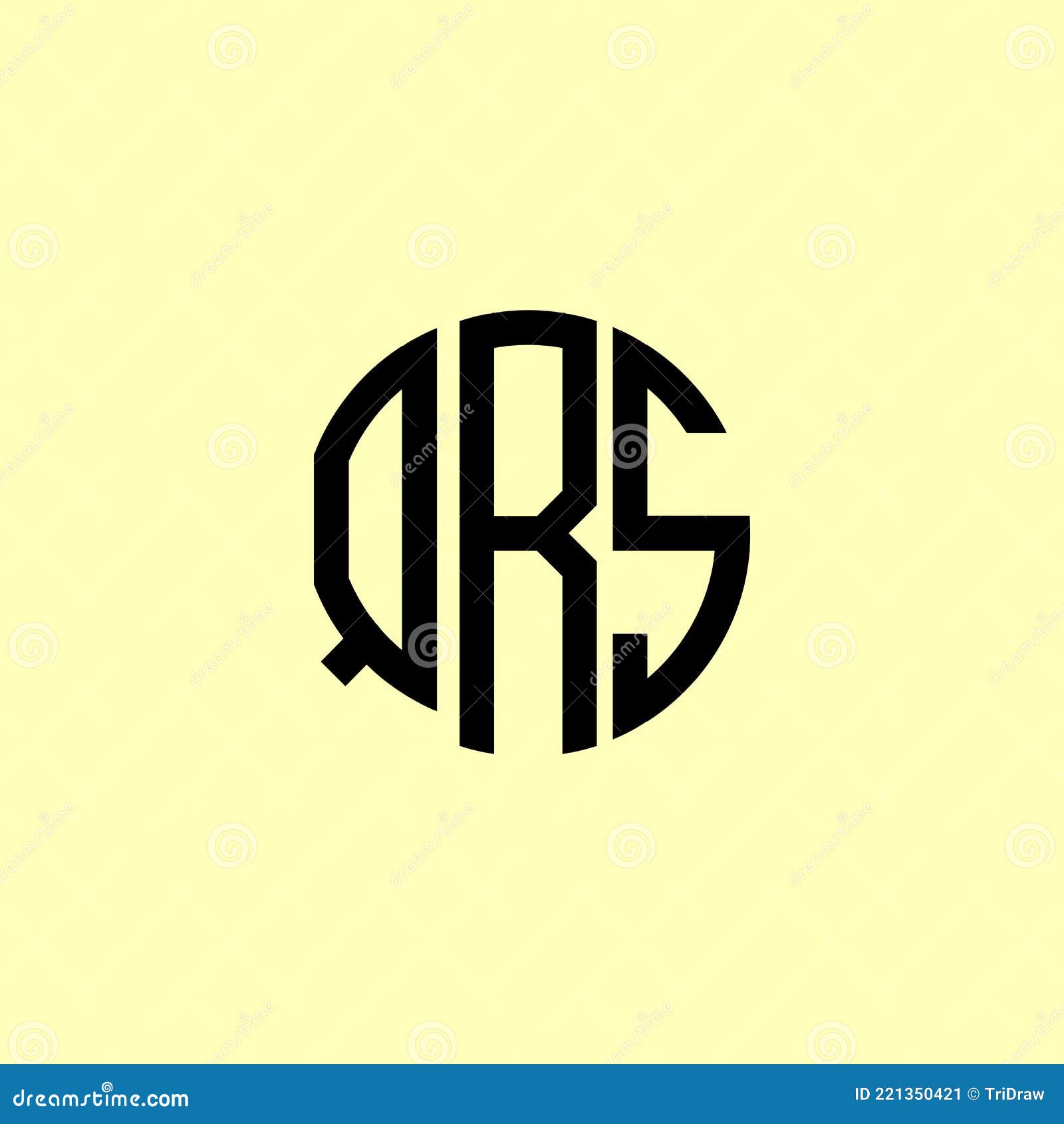 Creative Rounded Initial Letters QRS Logo Stock Vector - Illustration ...