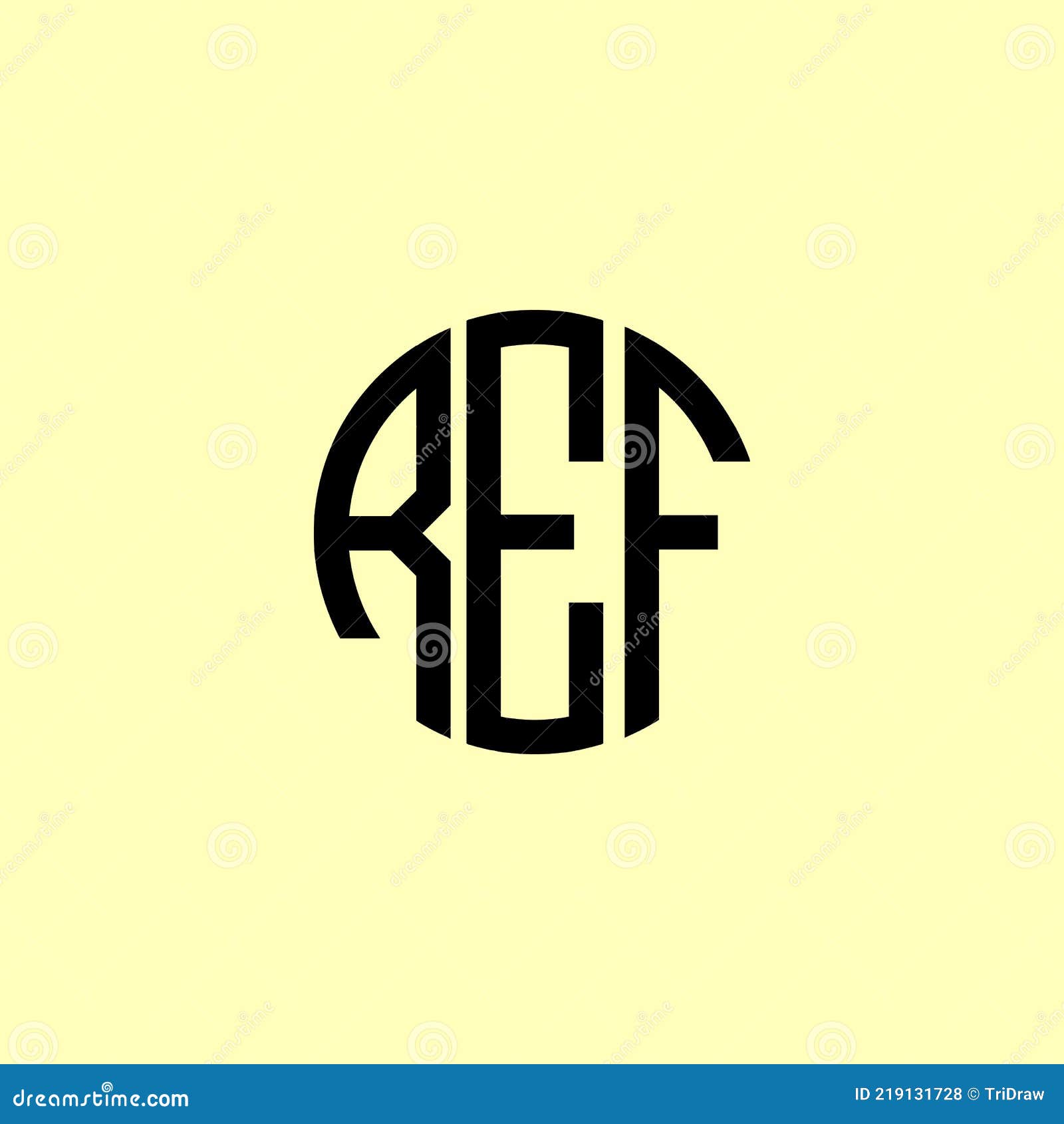 Creative Rounded Initial Letters REF Logo Stock Vector - Illustration ...