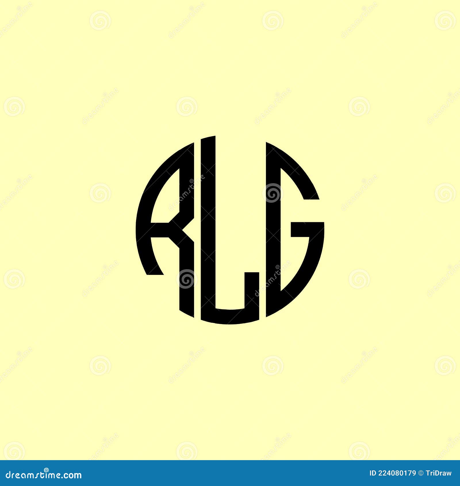 Creative Rounded Initial Letters RLG Logo Stock Vector - Illustration ...