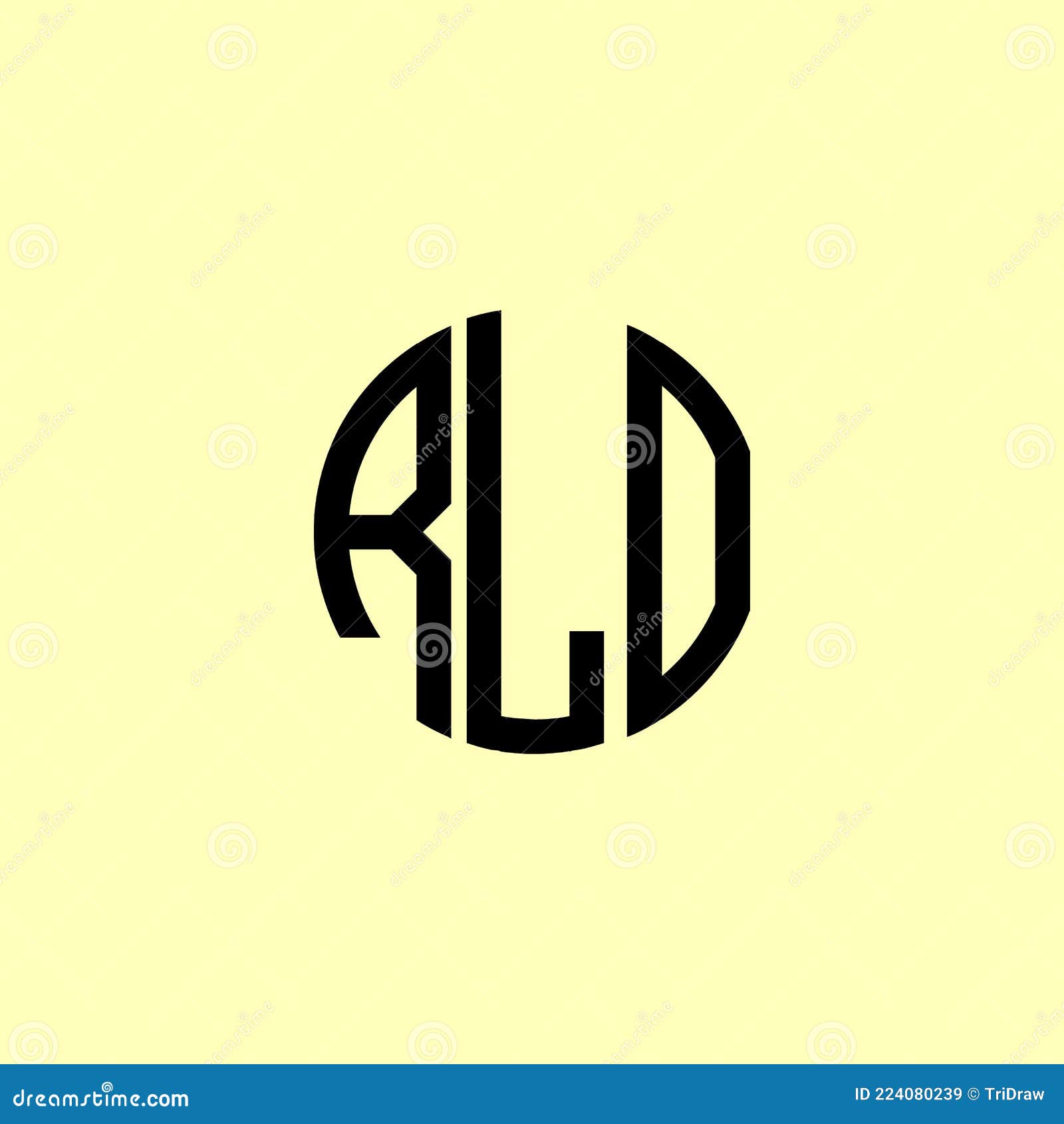 Creative Rounded Initial Letters RLO Logo Stock Vector - Illustration ...