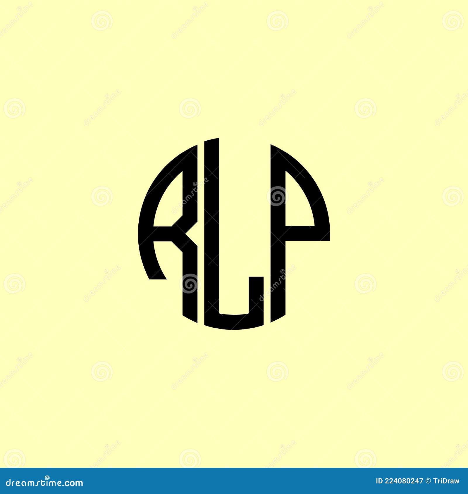 Creative Rounded Initial Letters RLP Logo Stock Vector - Illustration ...