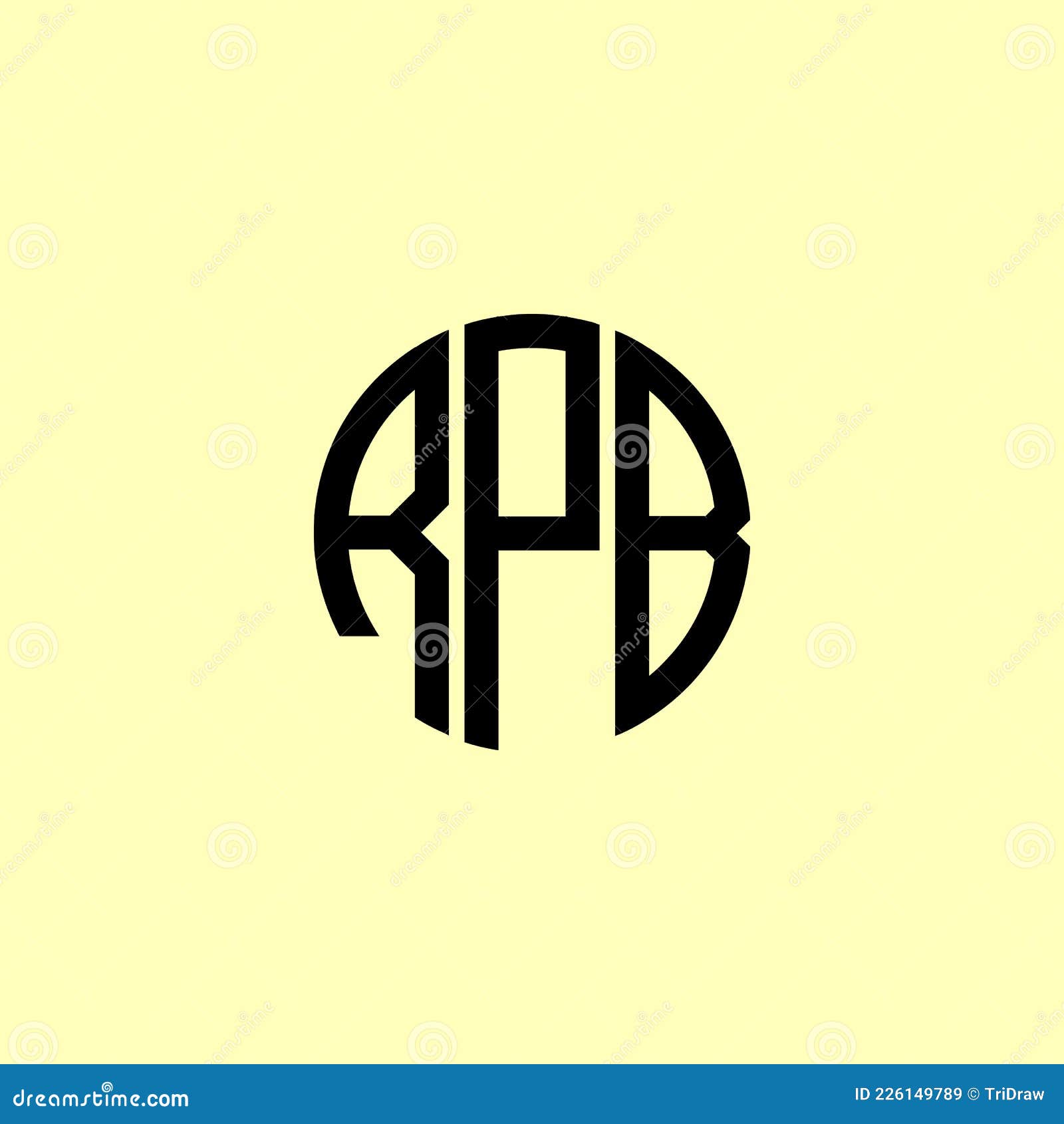 Creative Rounded Initial Letters RPB Logo Stock Vector - Illustration ...