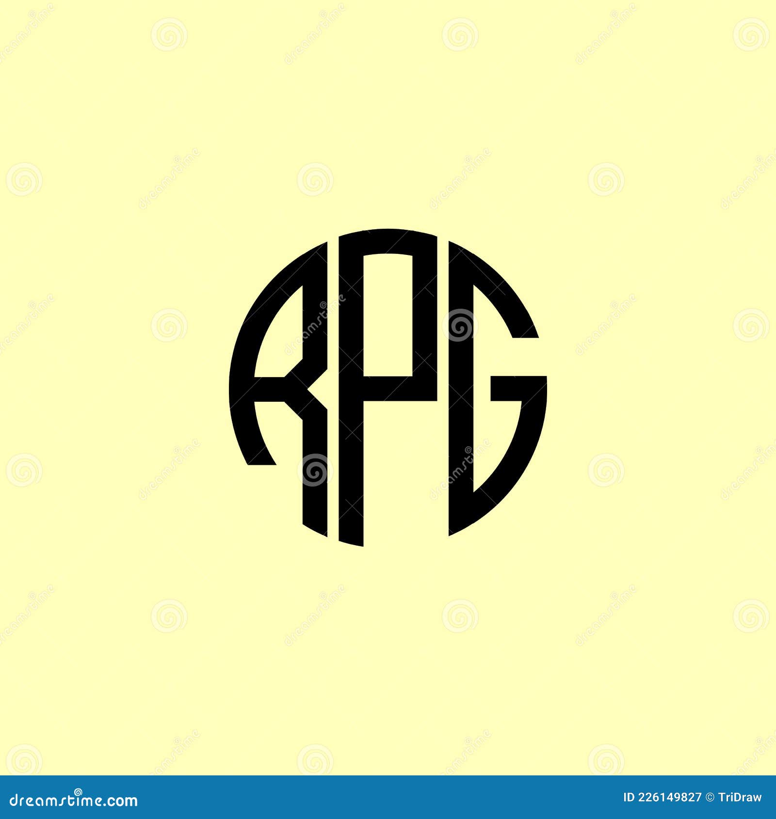 Creative Rounded Initial Letters RPG Logo Stock Vector - Illustration ...