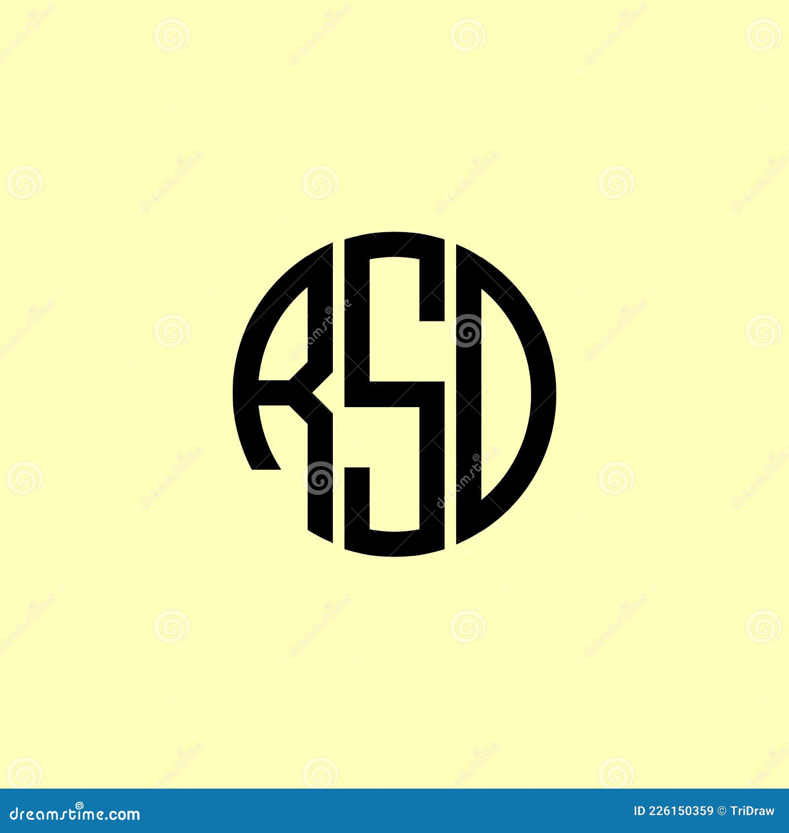 Creative Rounded Initial Letters RSD Logo Stock Vector - Illustration of graphic, creative ...