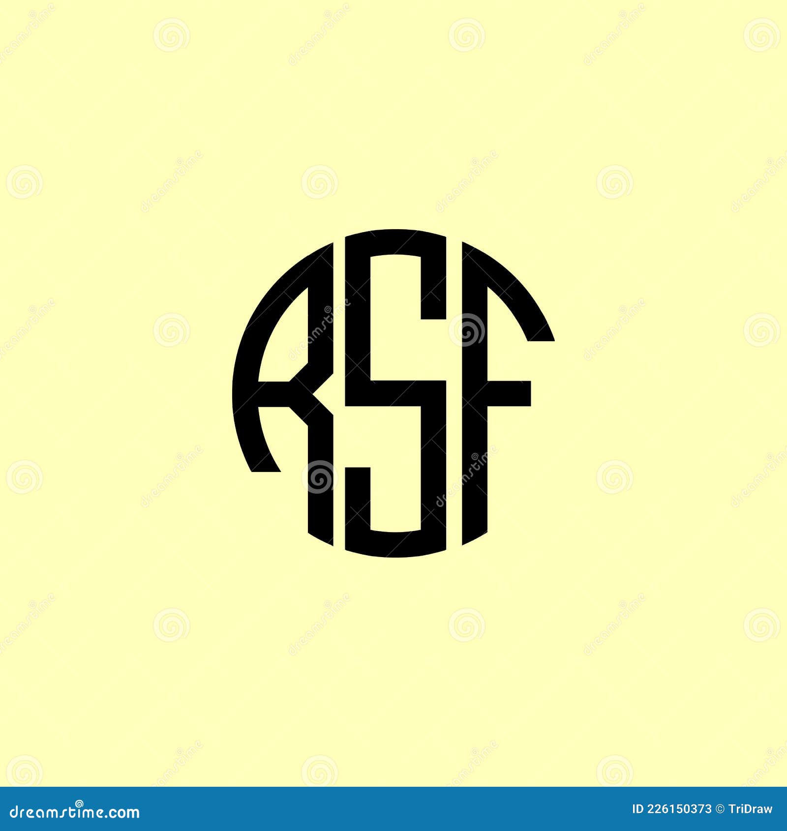 Creative Rounded Initial Letters RSF Logo Stock Vector - Illustration ...