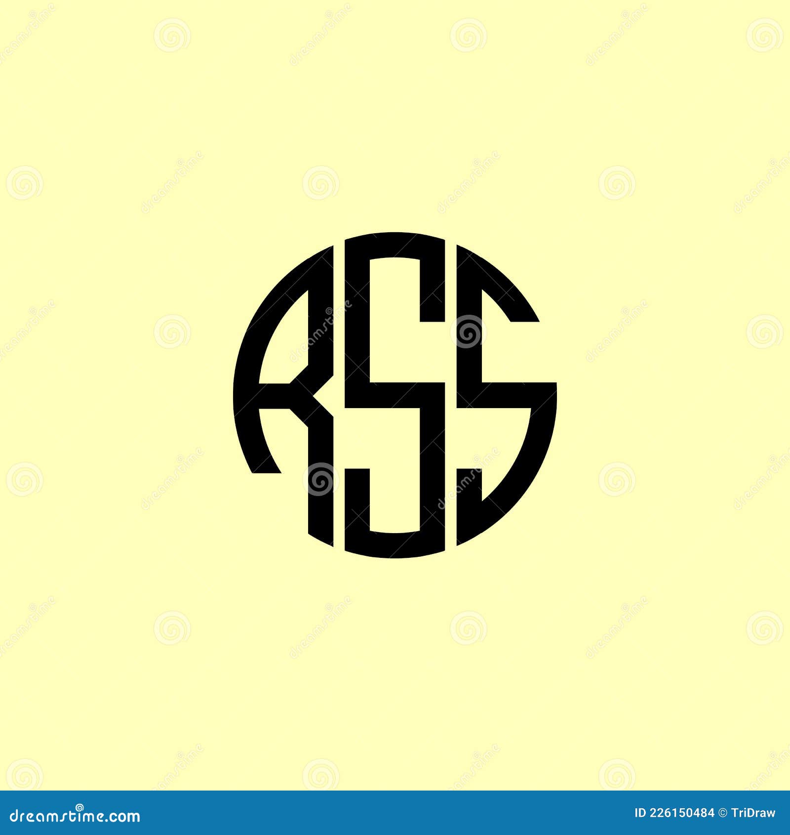 Creative Rounded Initial Letters RSS Logo Stock Vector - Illustration ...