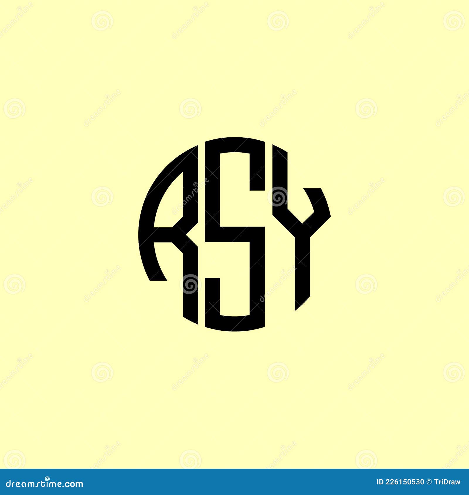 Creative Rounded Initial Letters RSX Logo Vector Illustration ...