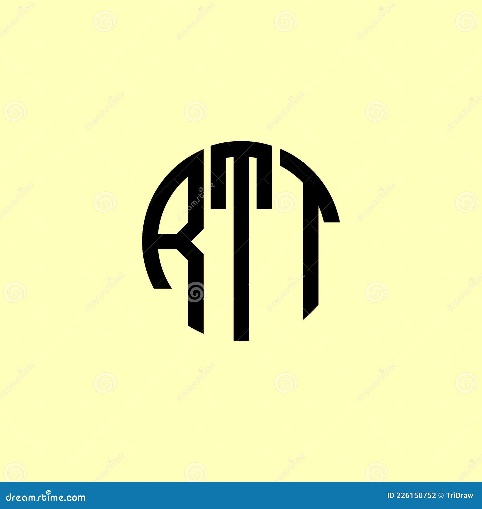 Creative Rounded Initial Letters RTT Logo Stock Vector - Illustration ...