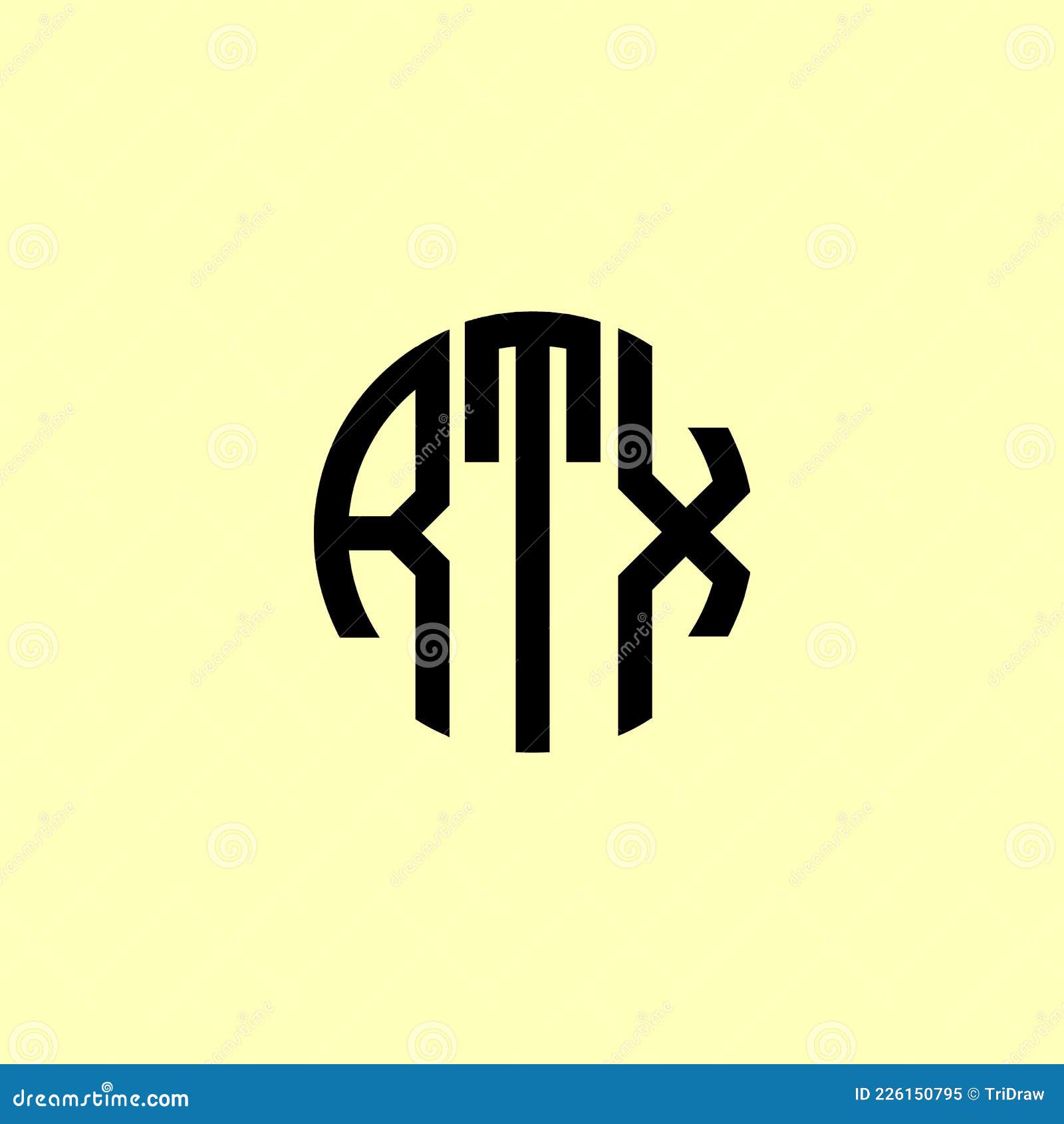 Creative Rounded Initial Letters RTX Logo Stock Vector - Illustration ...
