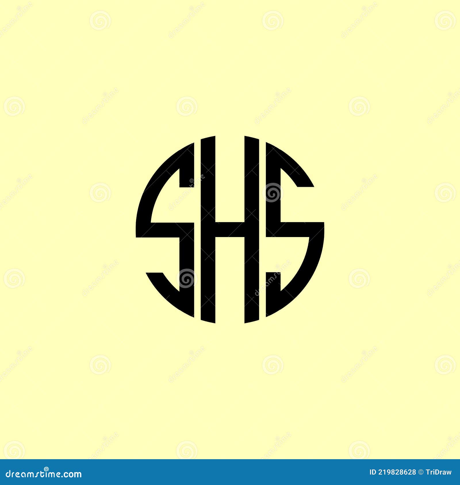 Creative Rounded Initial Letters SHS Logo Stock Vector - Illustration ...