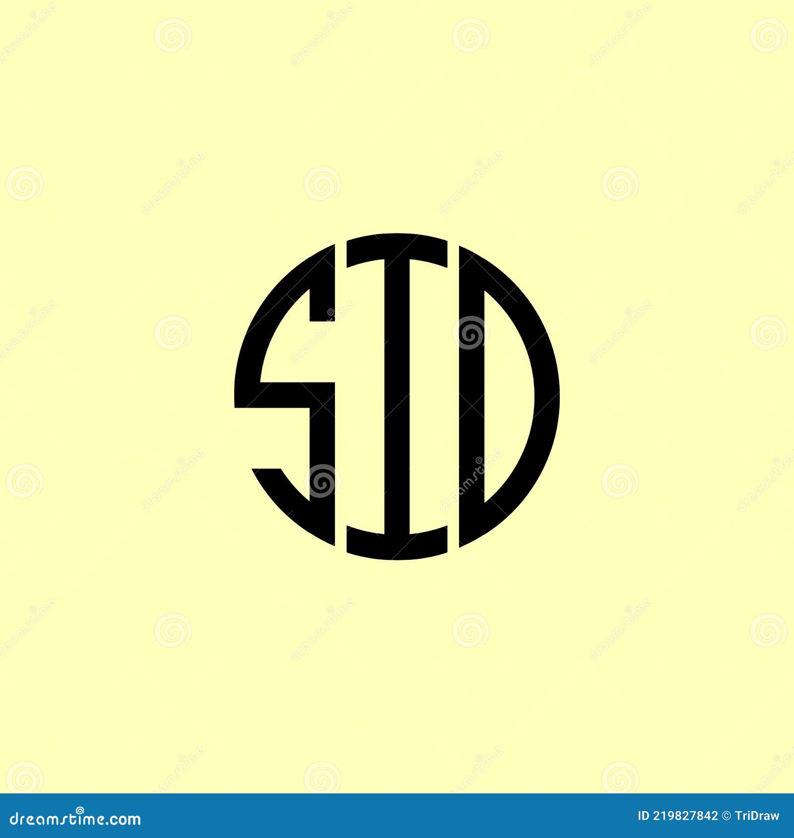 Creative Rounded Initial Letters SID Logo Stock Illustration ...