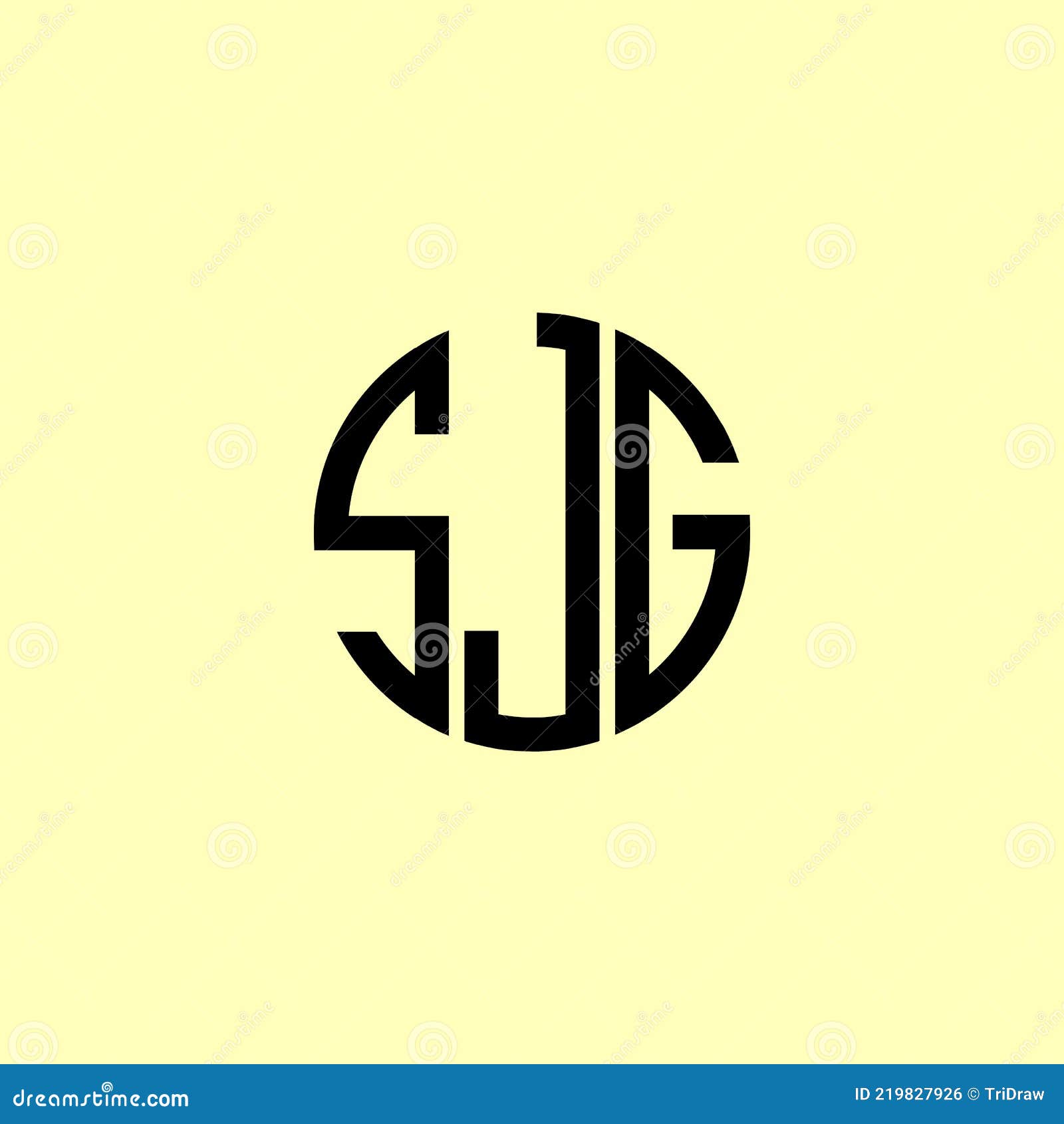 Creative Rounded Initial Letters SJG Logo Stock Vector - Illustration ...