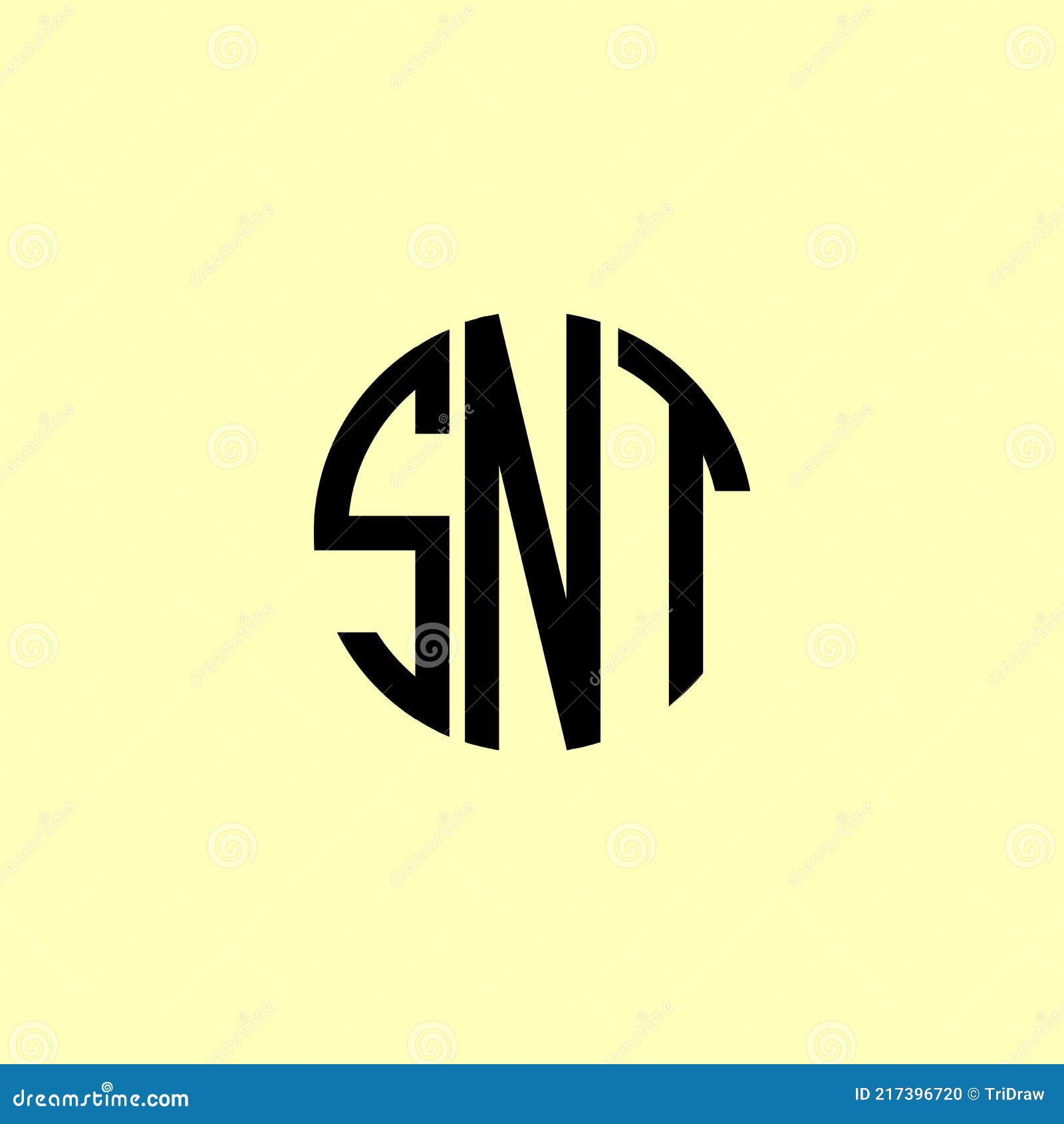 Creative Rounded Initial Letters SNT Logo Stock Vector - Illustration ...