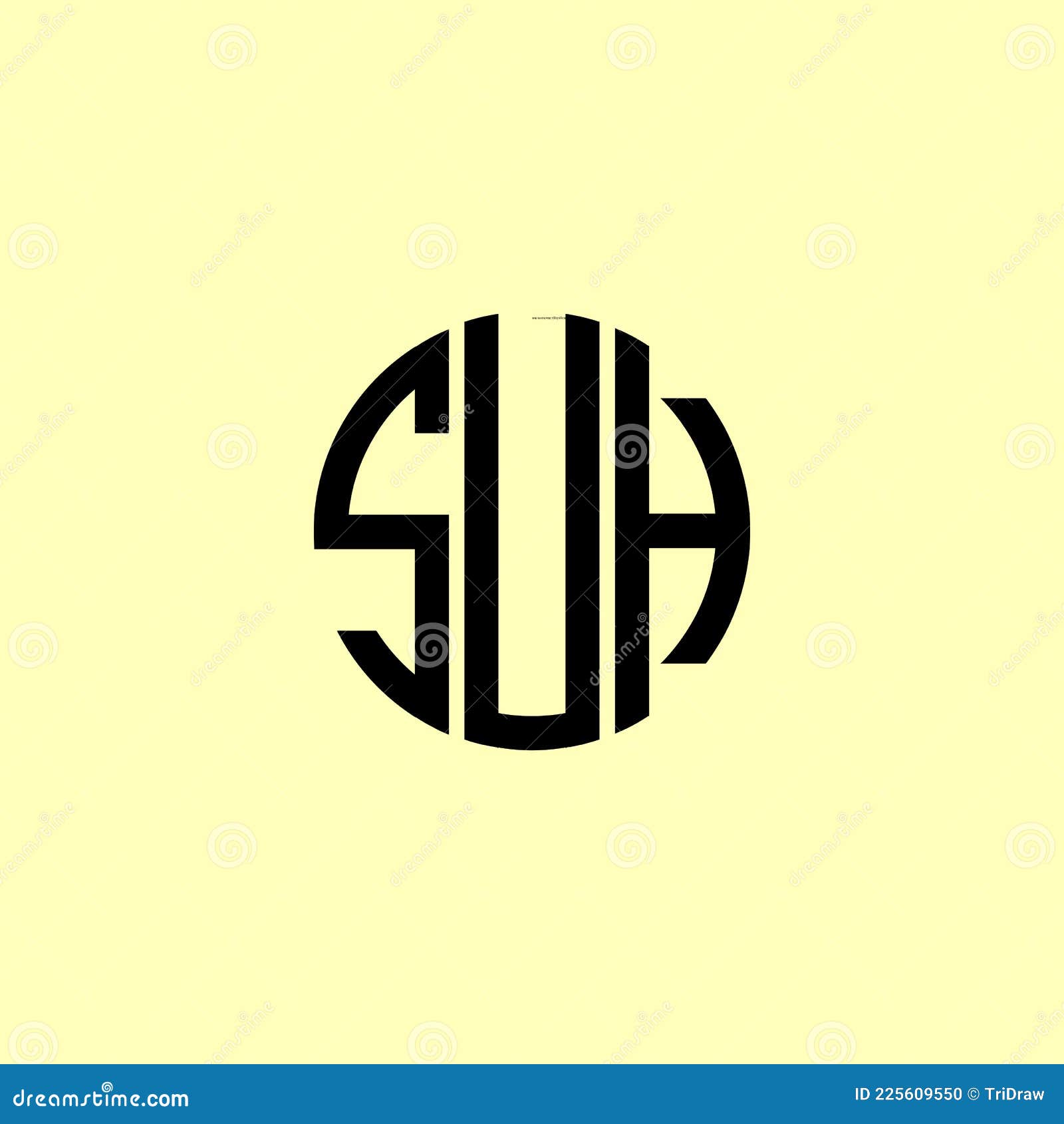 Creative Rounded Initial Letters SUH Logo Stock Illustration ...