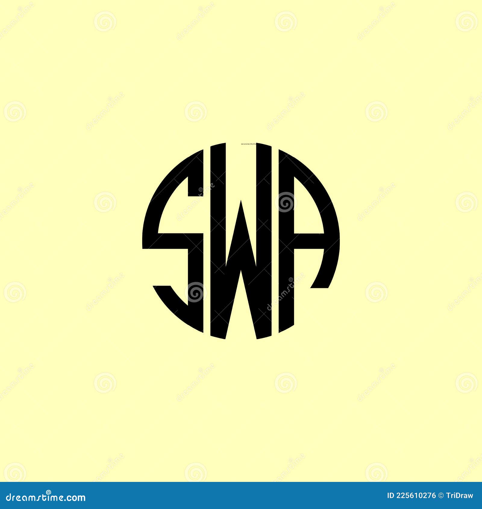 Creative Rounded Initial Letters SWA Logo Stock Illustration ...