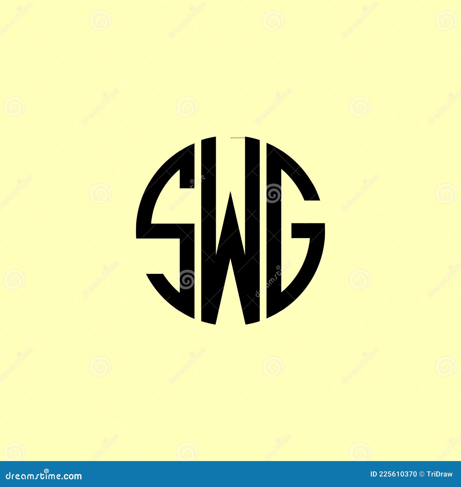 Creative Rounded Initial Letters SWG Logo Stock Illustration ...