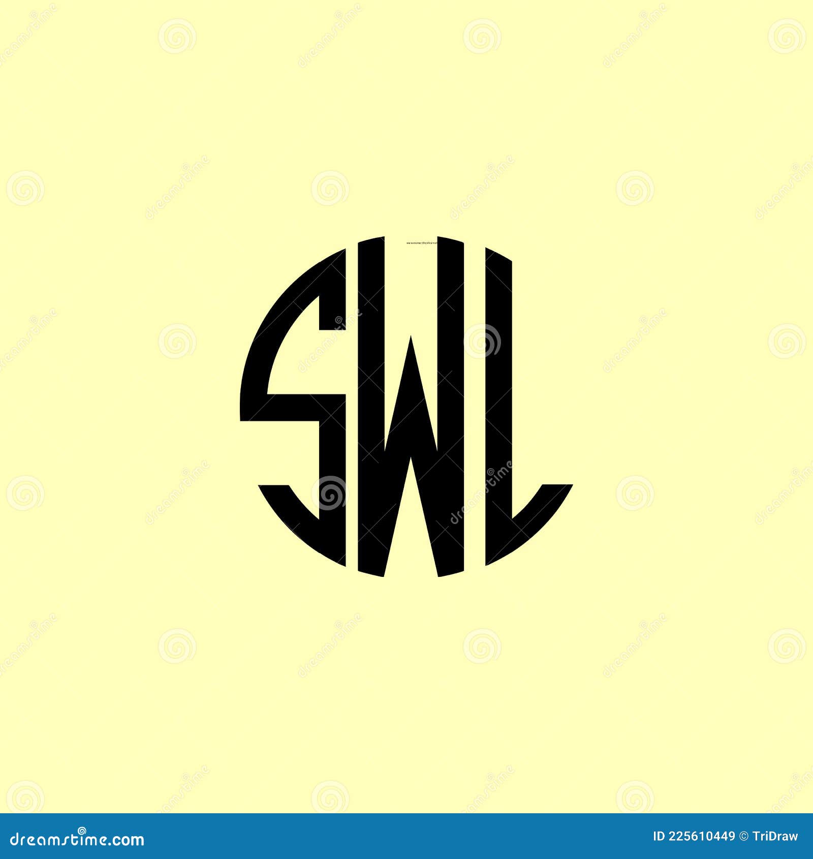 Creative Rounded Initial Letters SWL Logo Stock Illustration ...