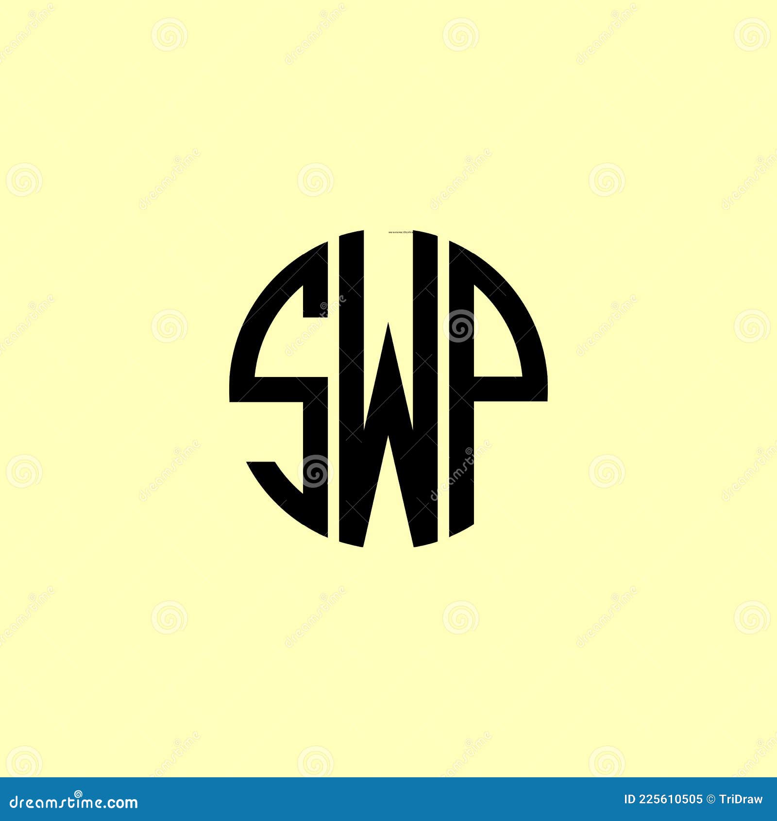 Creative Rounded Initial Letters SWP Logo Stock Illustration ...