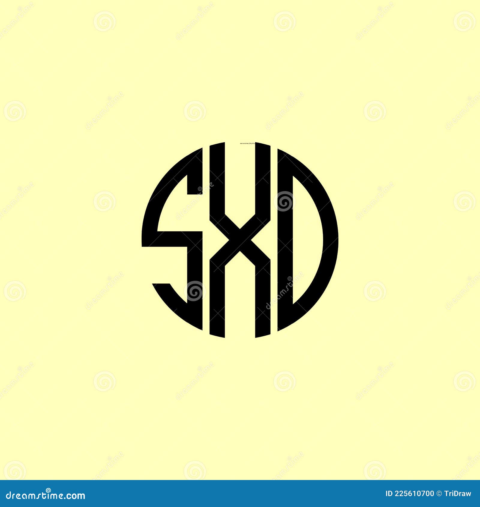 Creative Rounded Initial Letters SXD Logo Stock Illustration ...