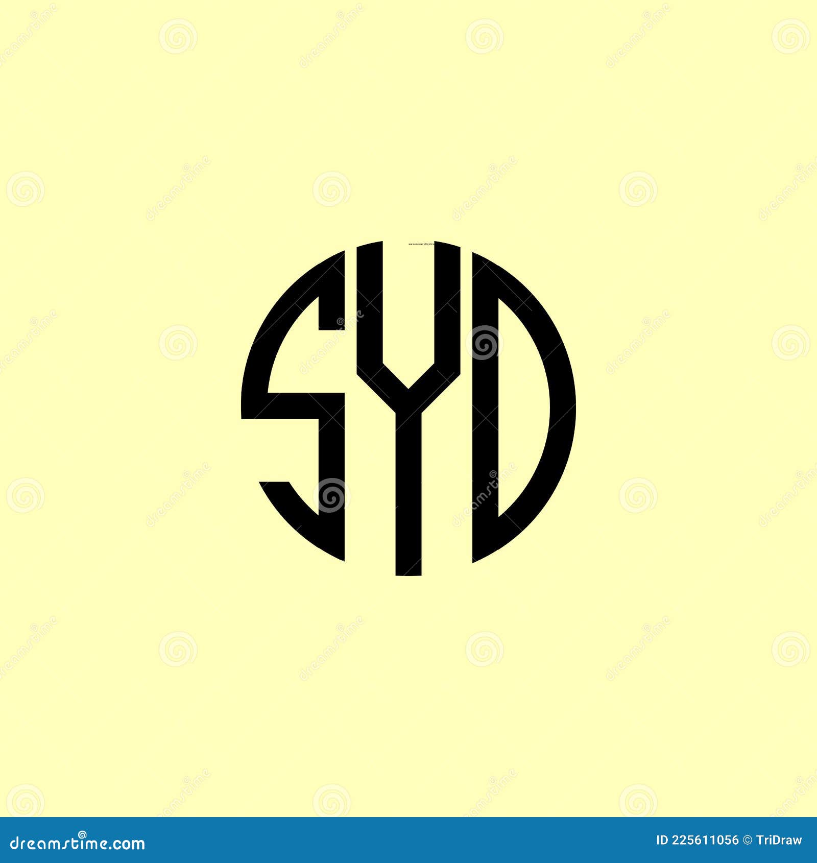 Creative Rounded Initial Letters SYD Logo Stock Illustration ...