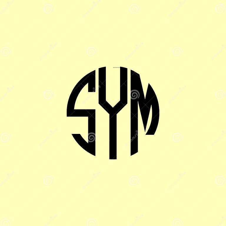 Creative Rounded Initial Letters SYM Logo Stock Illustration ...