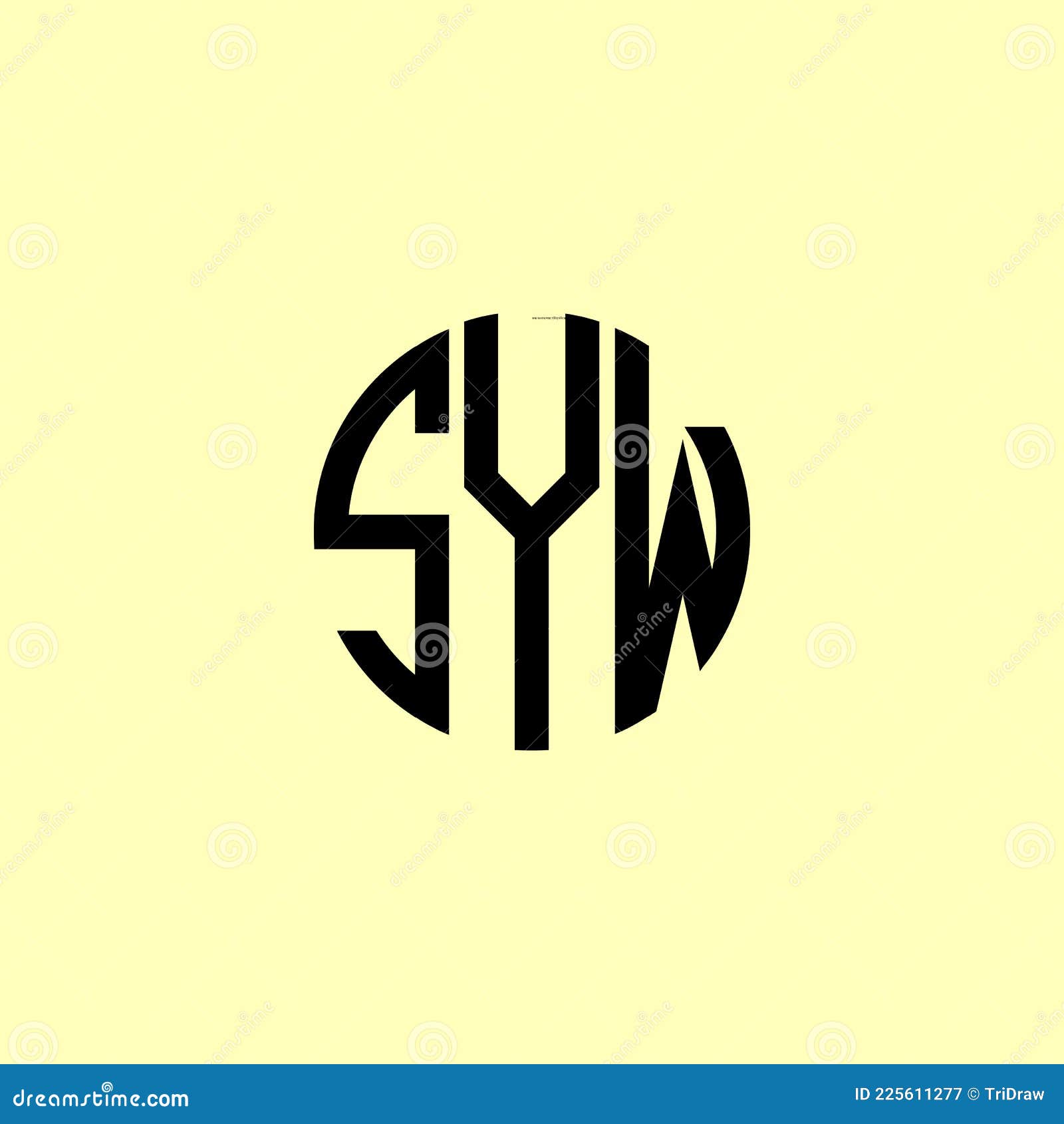 Creative Rounded Initial Letters SYW Logo Stock Illustration ...