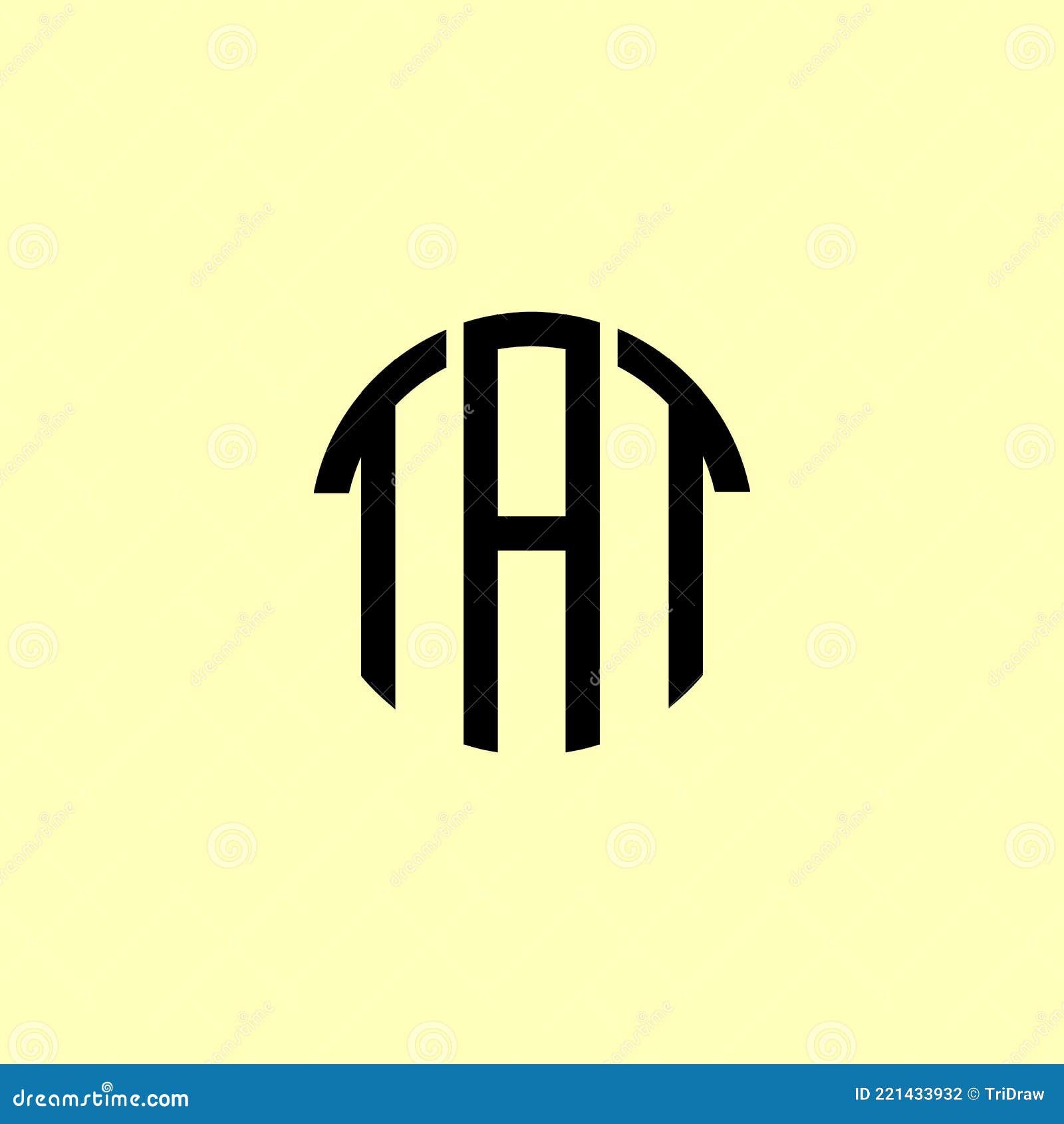 Creative Rounded Initial Letters TAT Logo Stock Vector - Illustration ...