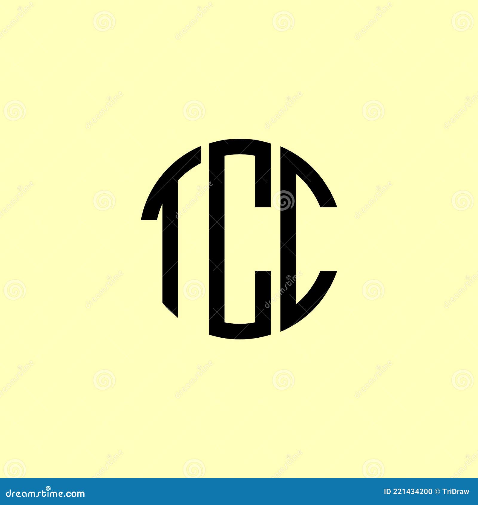 Creative Rounded Initial Letters TCC Logo Stock Vector - Illustration ...