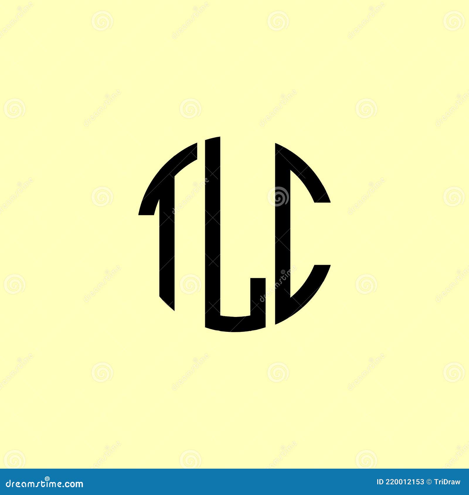 Creative Rounded Initial Letters TLC Logo Stock Vector - Illustration ...