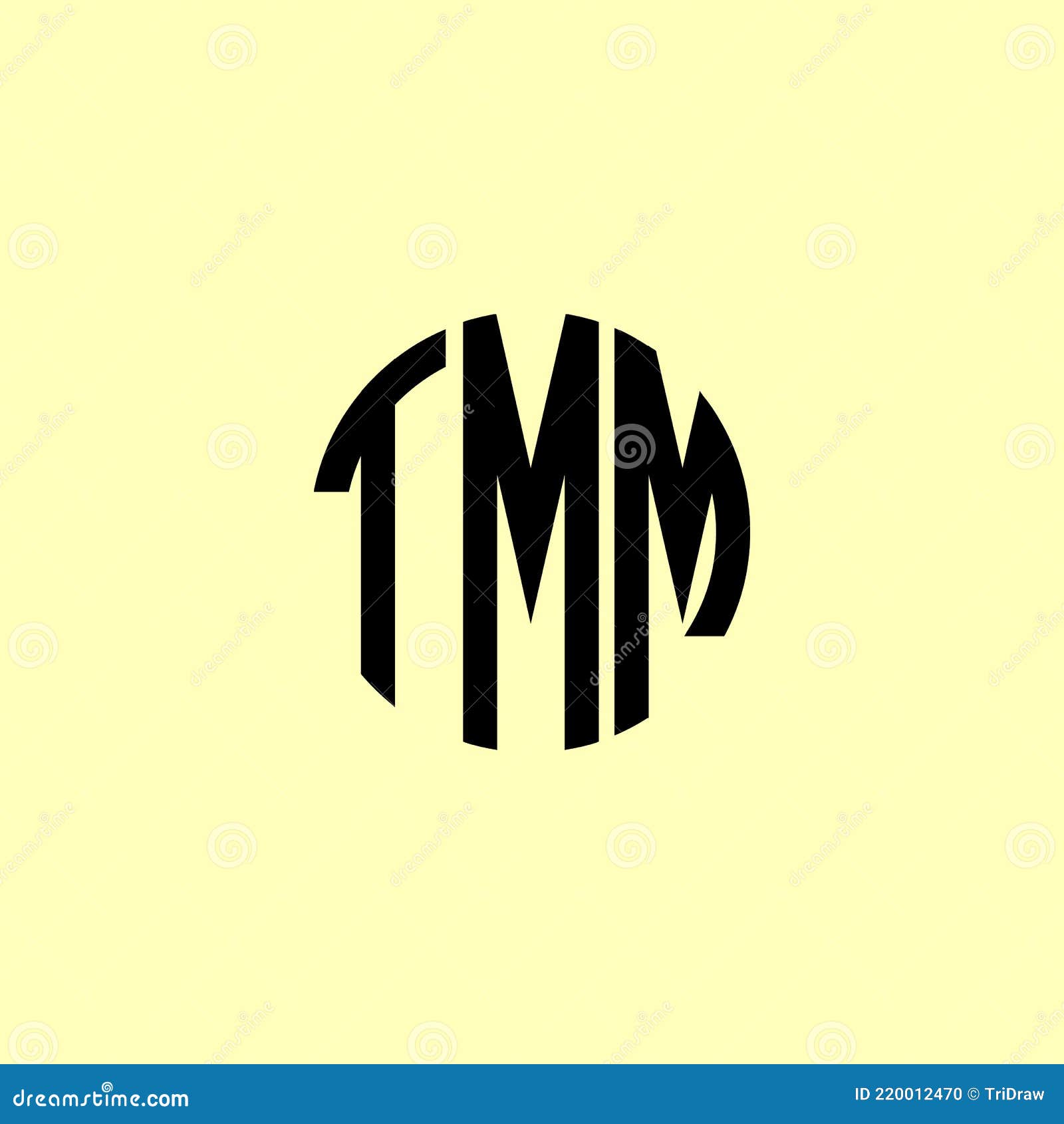 Creative Rounded Initial Letters TMM Logo Stock Vector - Illustration ...