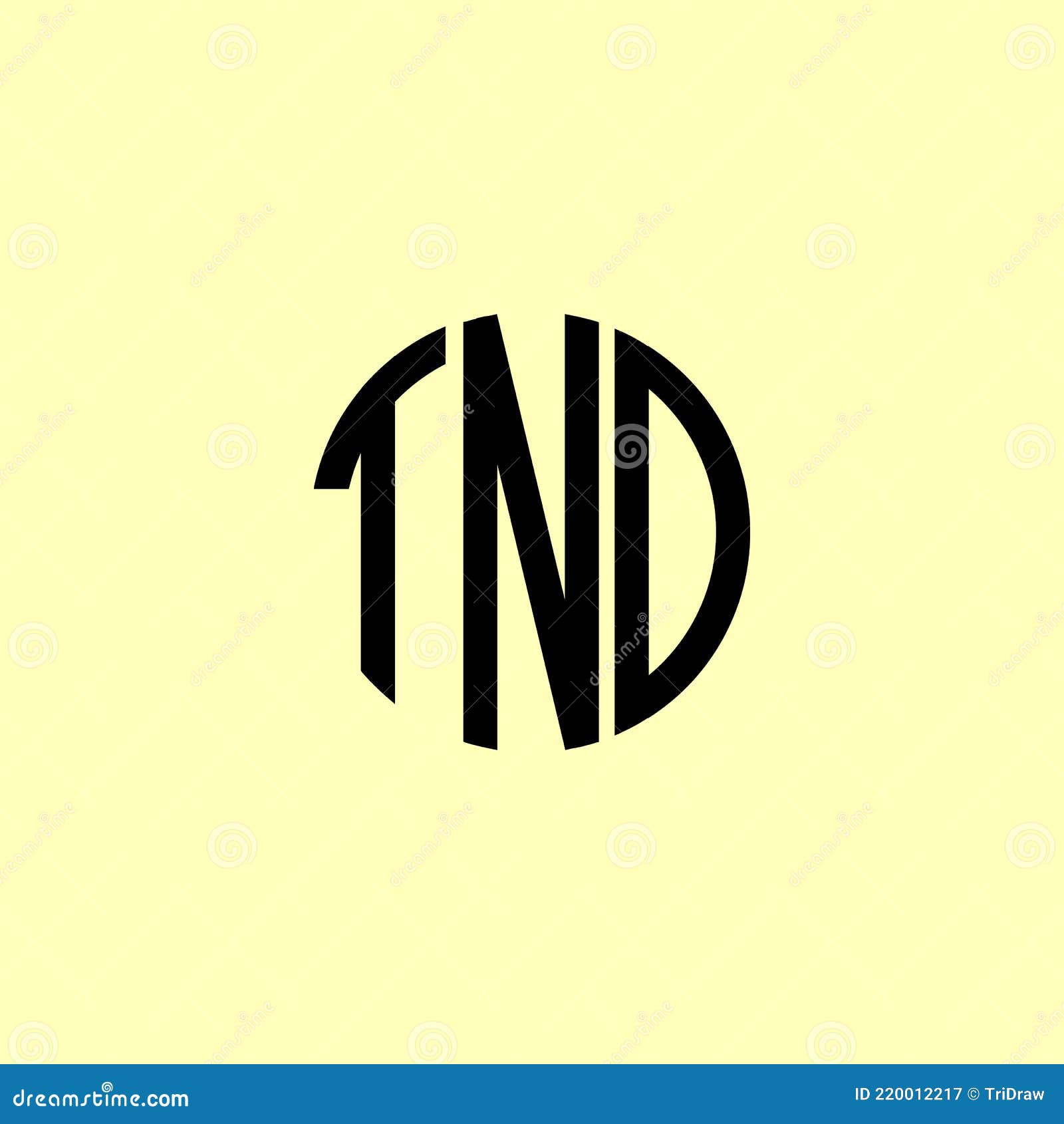 Creative Rounded Initial Letters TND Logo Royalty-Free Stock ...